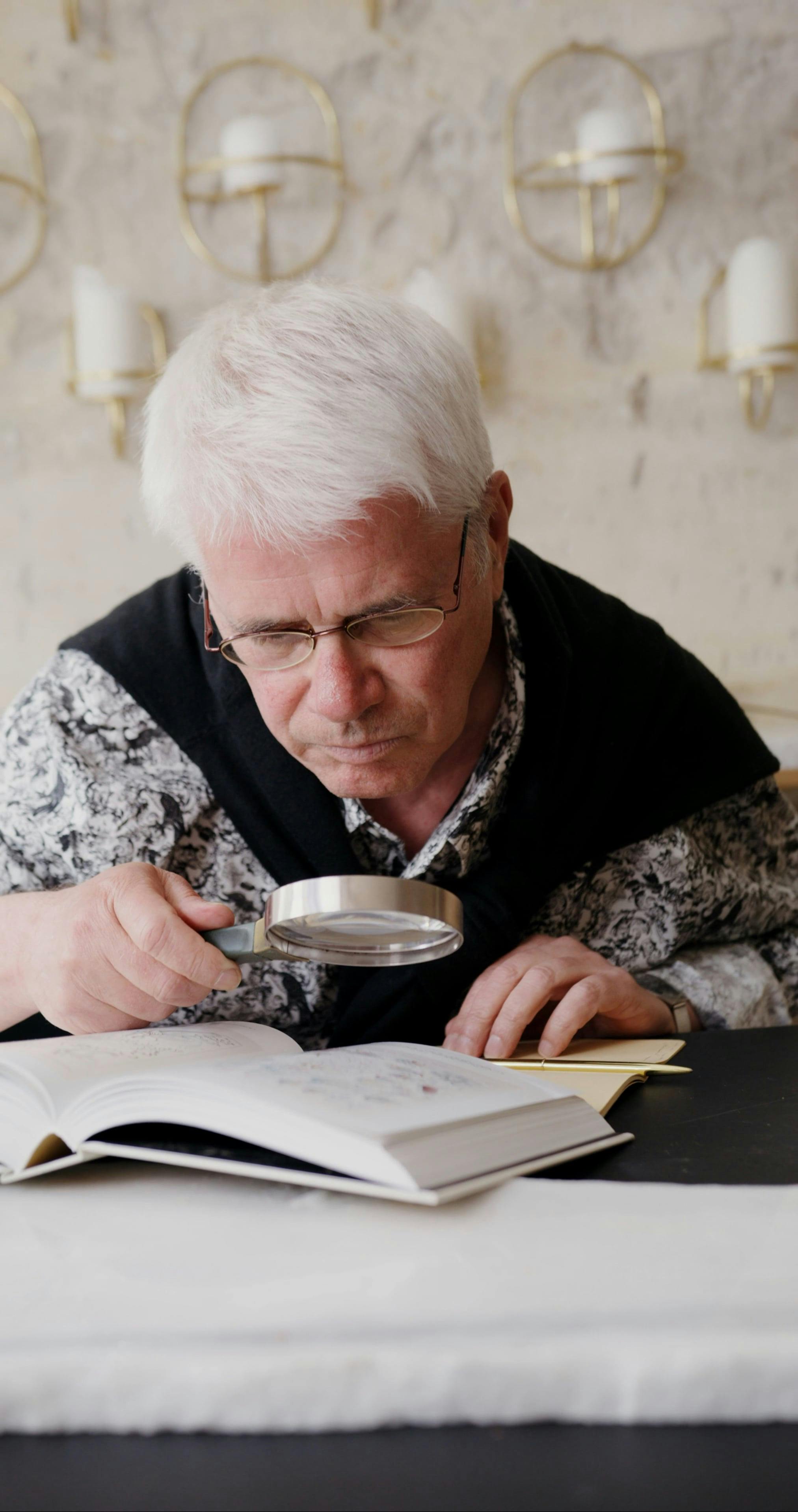 An Elderly Man Doing Research Free Stock Video Footage, Royalty-Free 4K ...