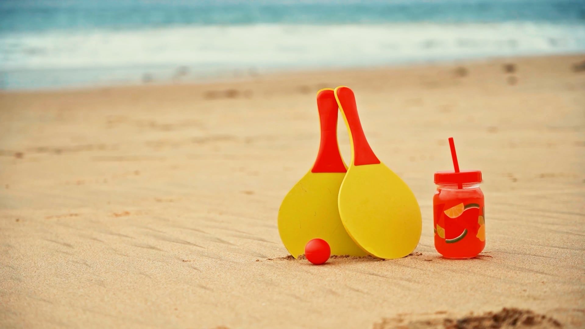 A Ping Pong Set on the Beach Sand Free Stock Video Footage, Royalty ...