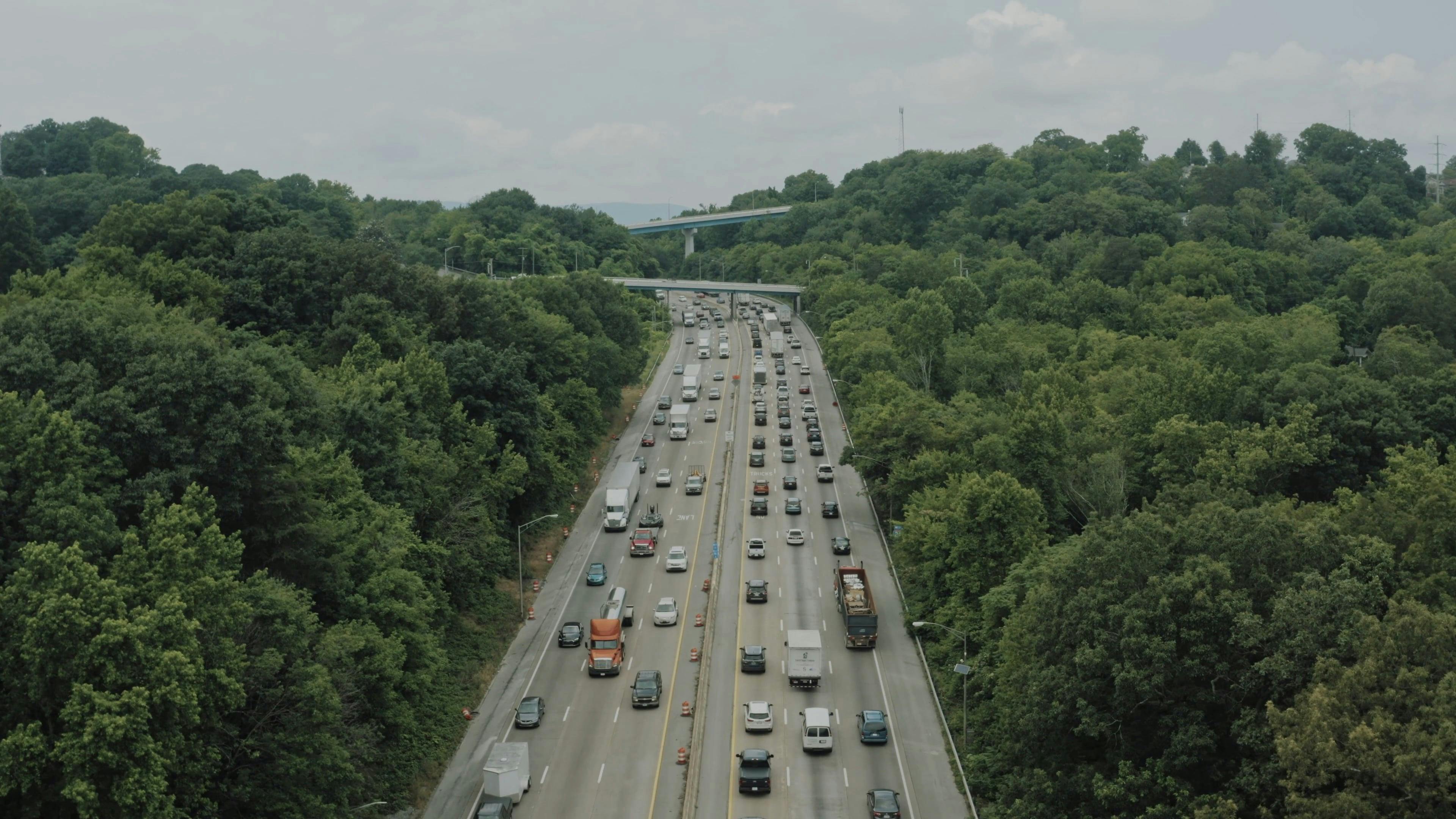 Drone Footage of a Highway Free Stock Video Footage, Royalty-Free 4K ...