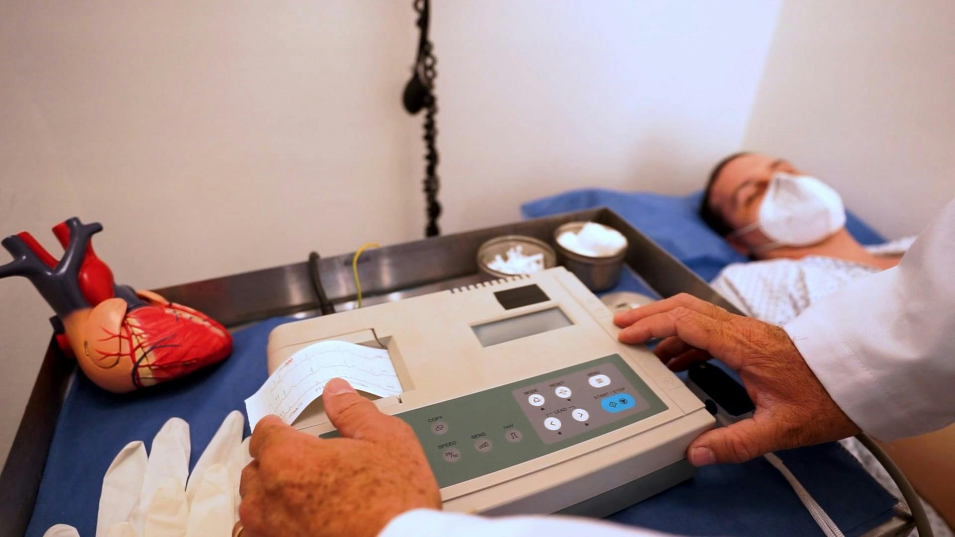 A Man having an Electrocardiogram · Free Stock Video