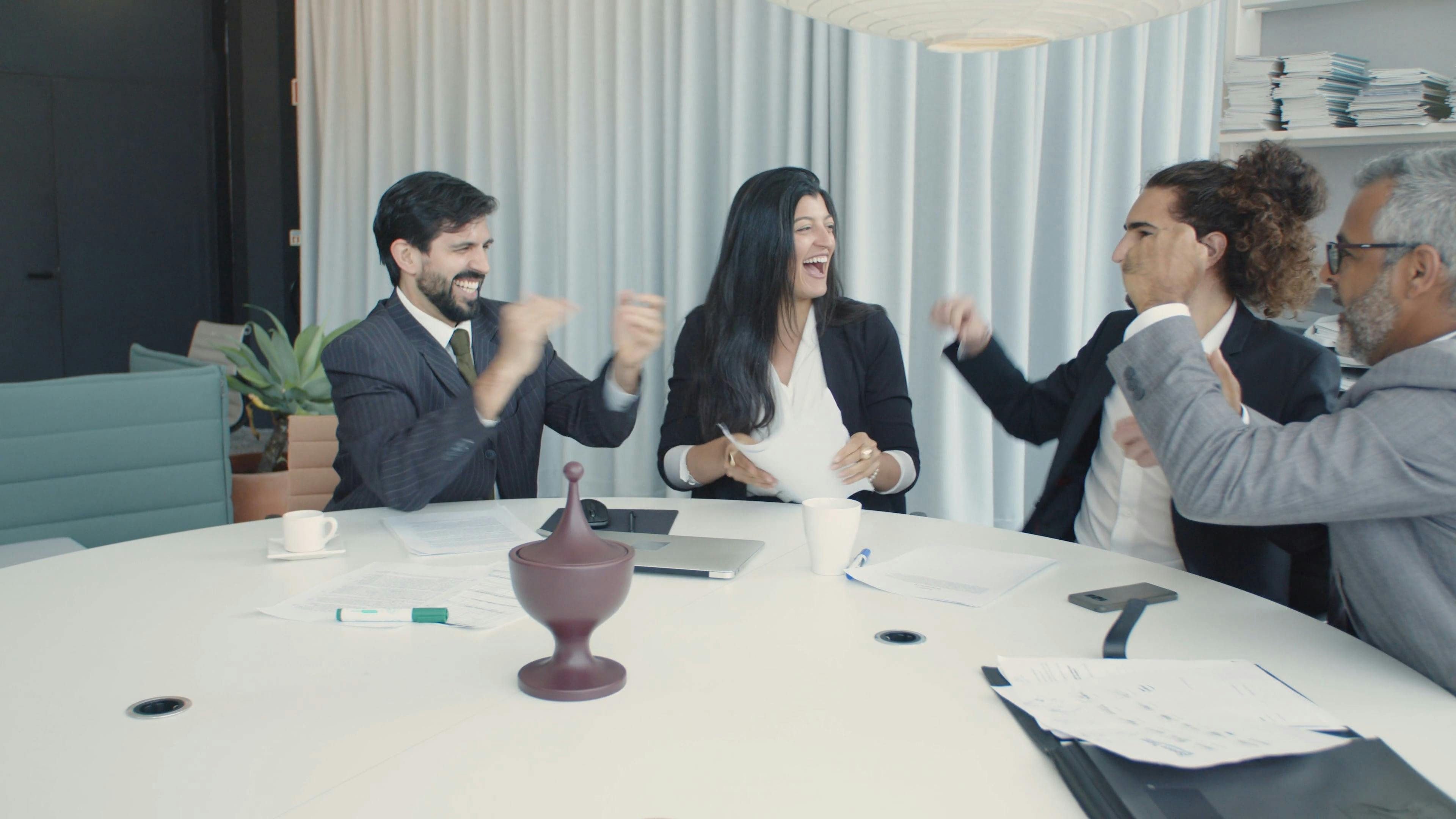 People Doing High Five at the Office Free Stock Video Footage, Royalty ...