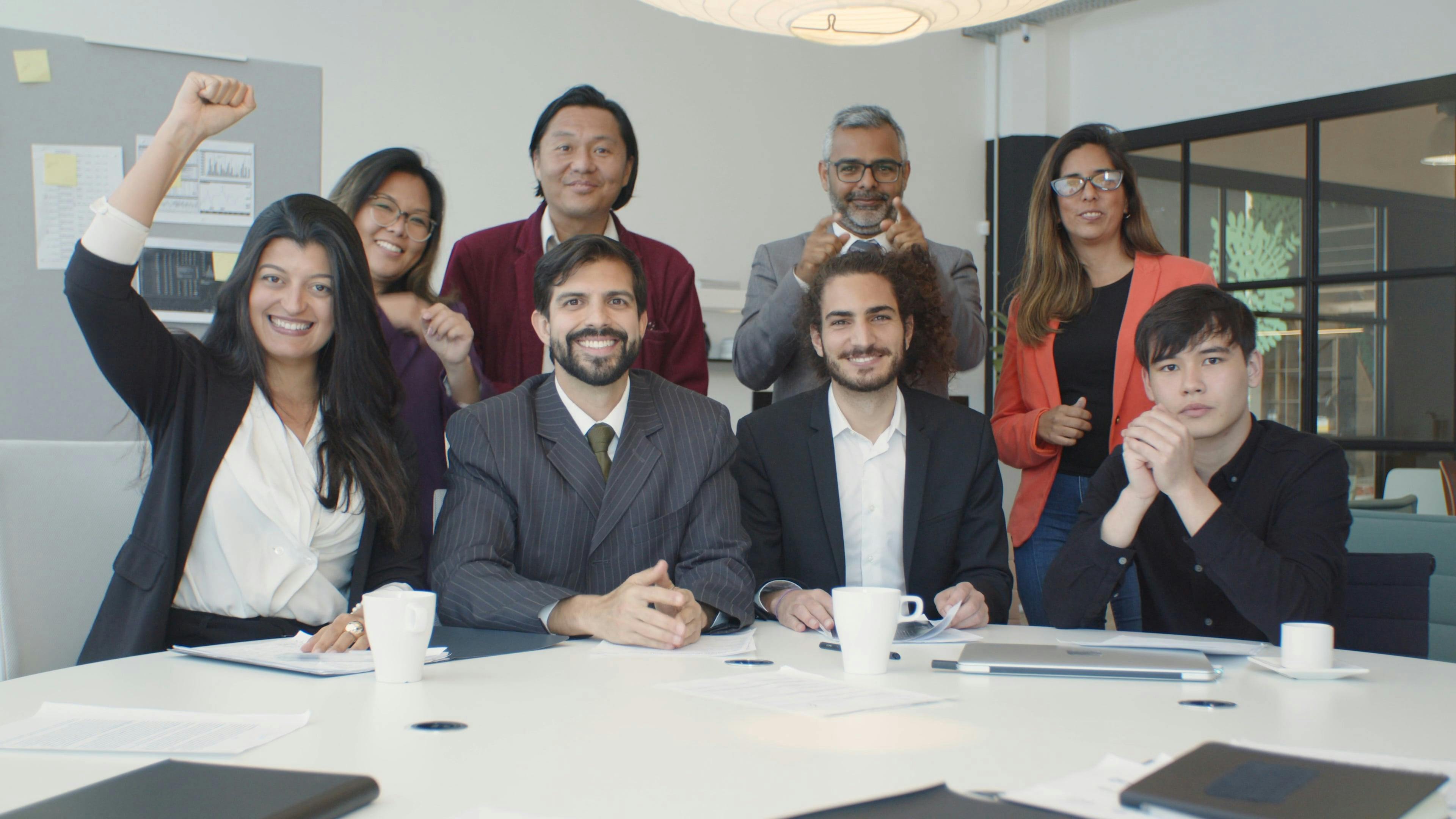 People Looking and Pointing at the Camera · Free Stock Video