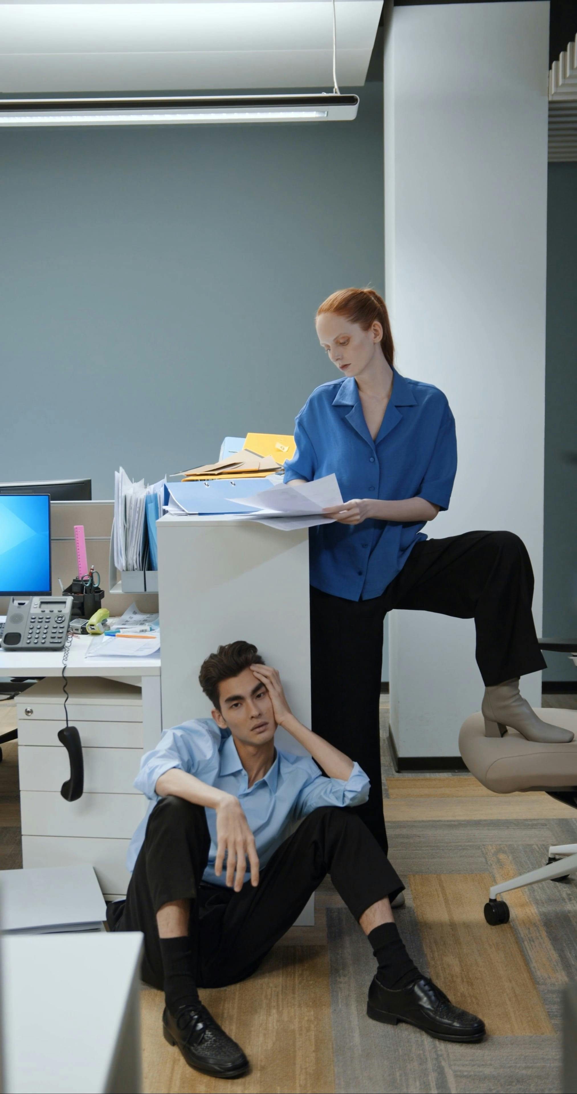 Woman Dropping Papers at the Office Free Stock Video Footage, Royalty ...