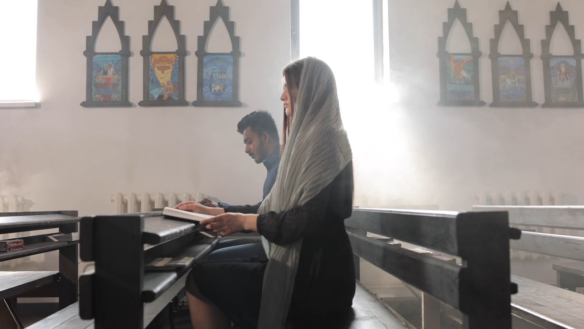 People Praying at the Church Free Stock Video Footage, Royalty-Free 4K ...