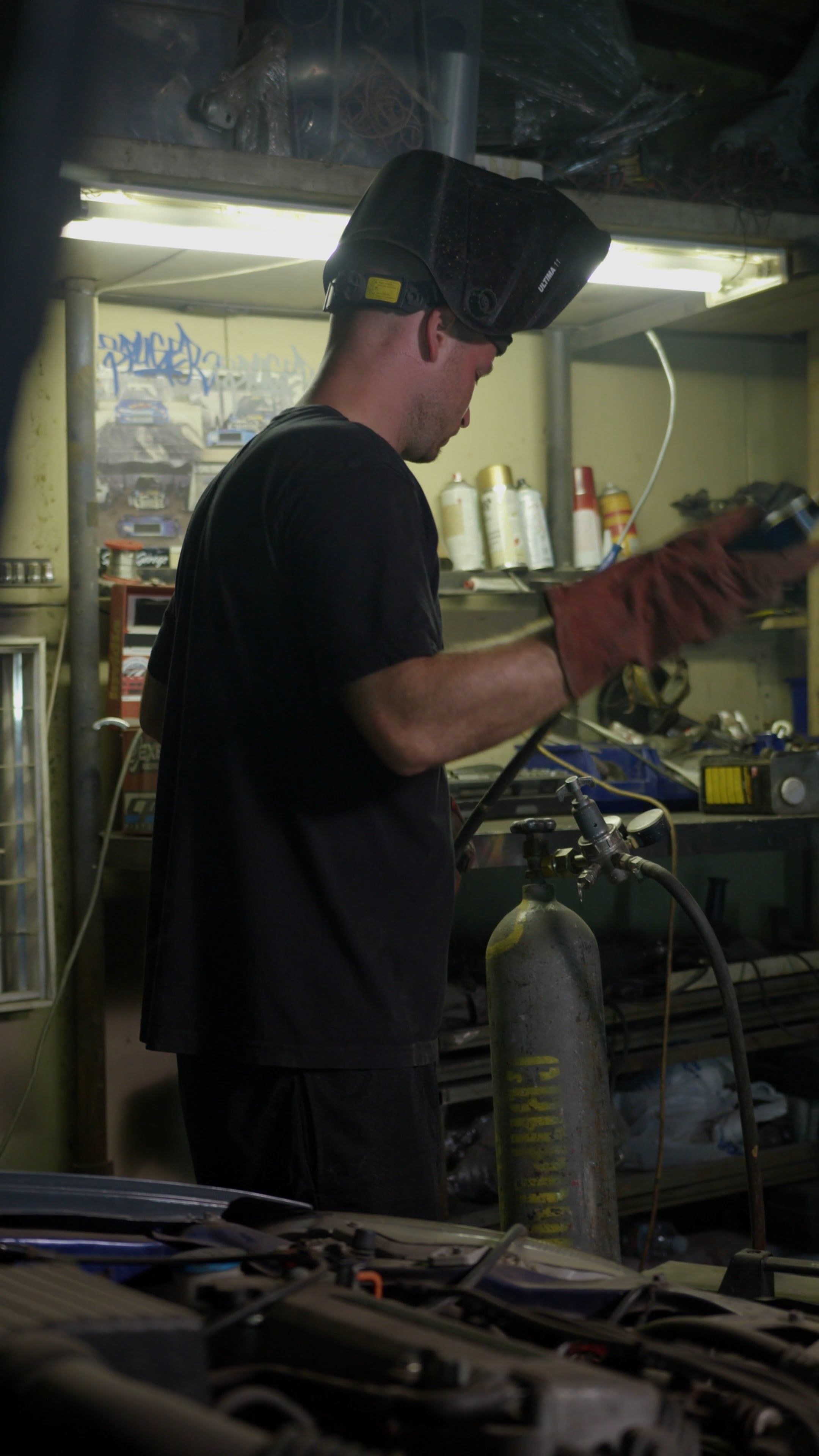 A Mechanic Welding an Engine Part Free Stock Video Footage, Royalty ...