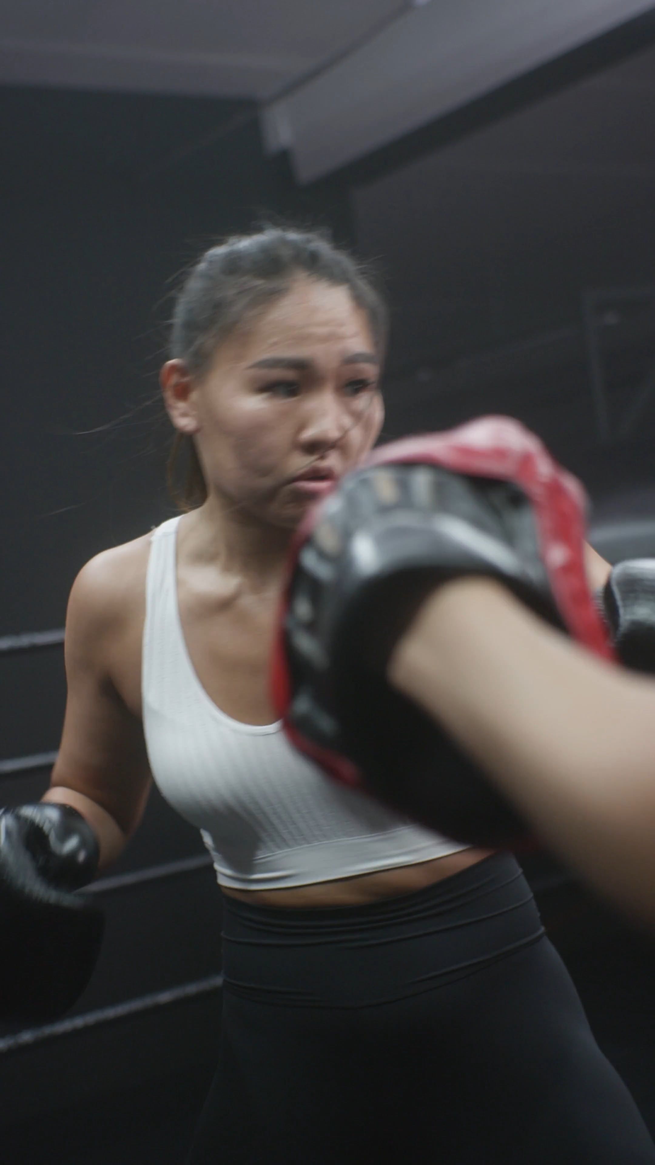 Young Kick Boxer Standing in the Ring and Looking at Camera Free Stock ...