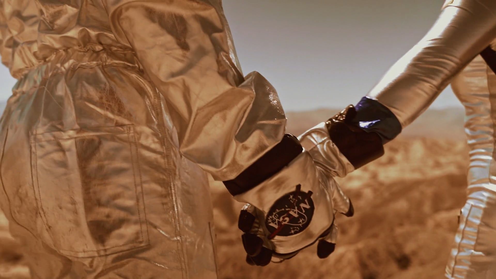 Pedestal Shot of an Astronaut Couple Kissing Free Stock Video Footage ...