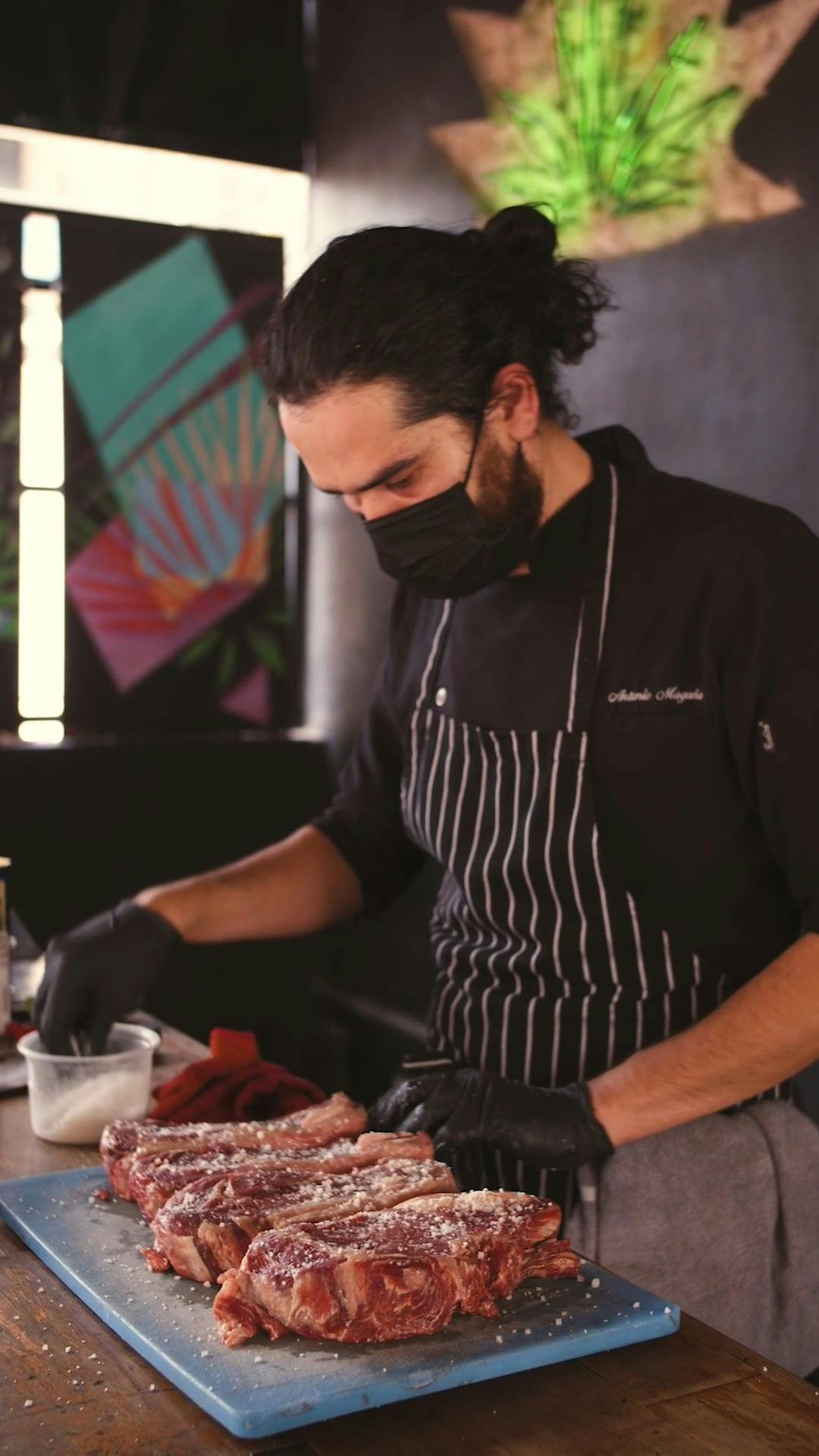 Man Selling Meat Products On The Marketplace · Free Stock Video