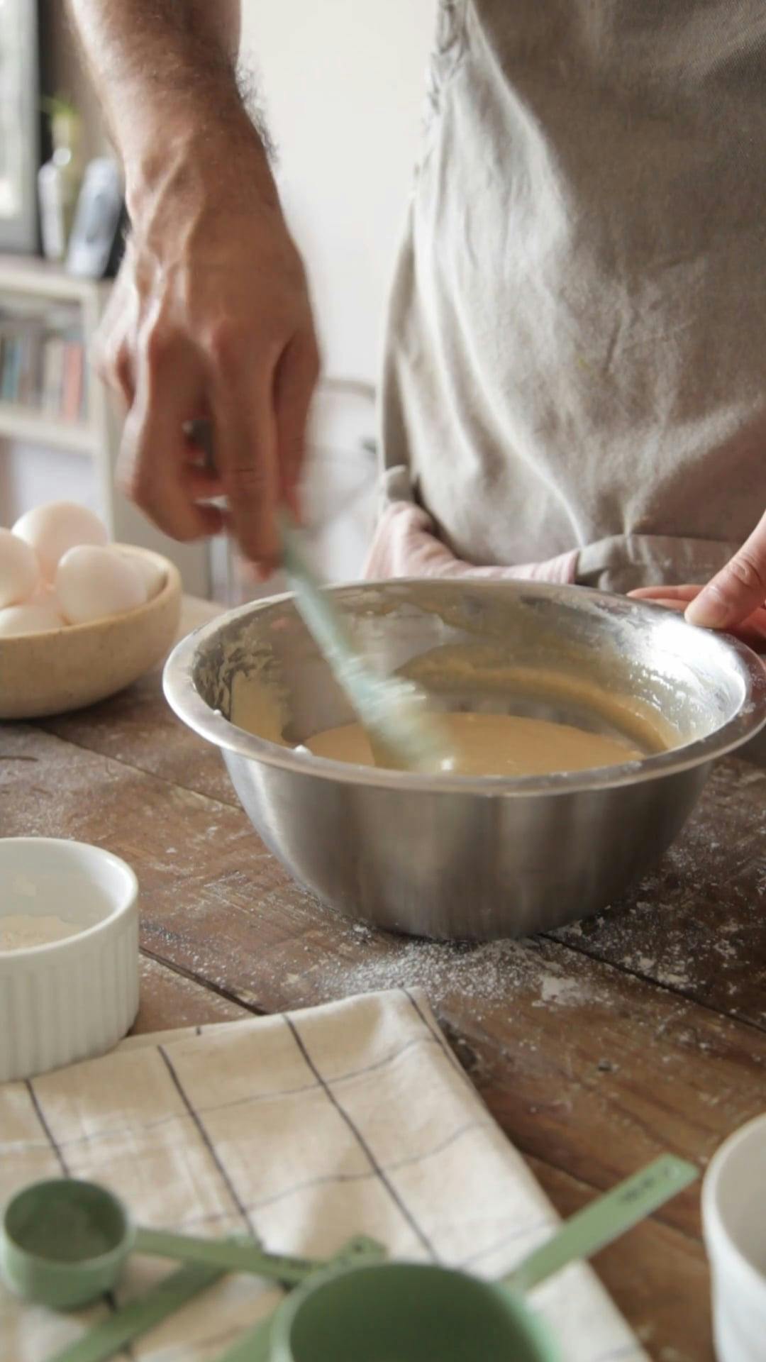 A Person Mixing in the Bowl · Free Stock Video