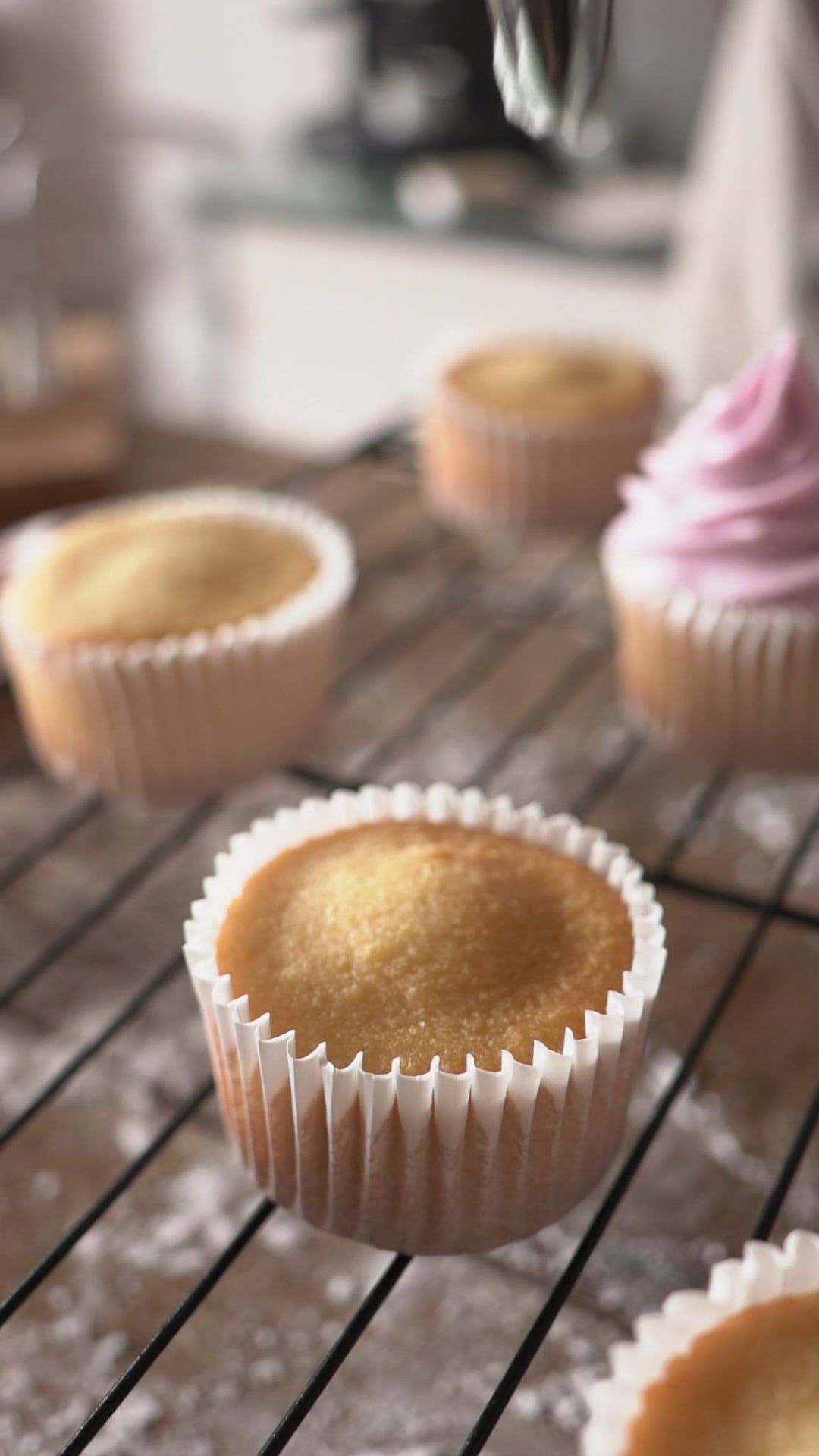 Person Putting a Icing in a Cupcake · Free Stock Video