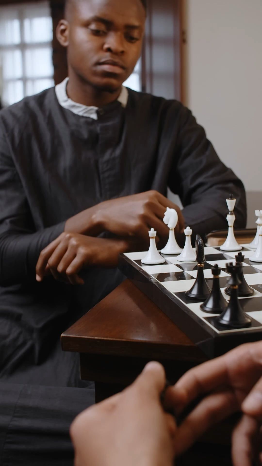A Person Moving a Chess Piece on the Board Free Stock Video Footage ...