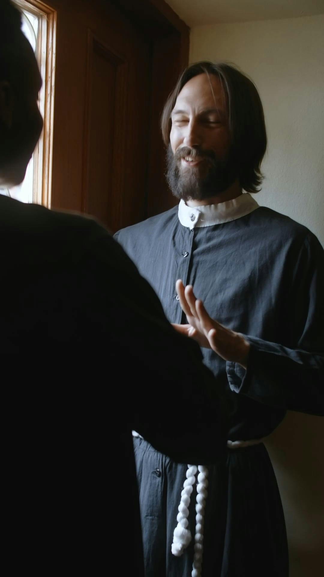 Men Wearing Clerical Clothing Talking to Each Other Free Stock Video ...