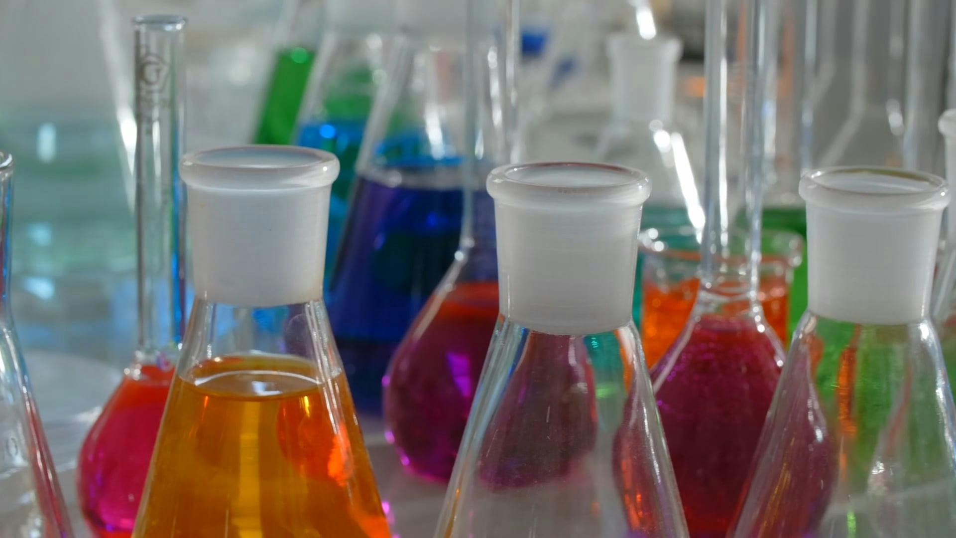 Close-up Footage of Chemicals on Laboratory Glassware Free Stock Video ...