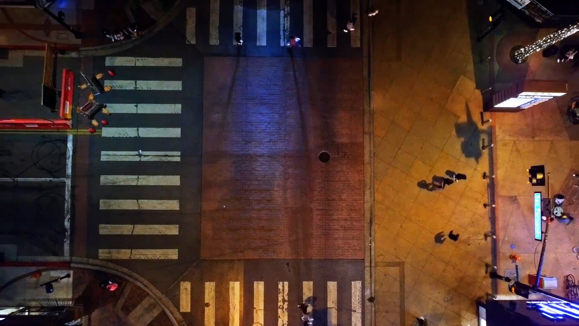 Pedestrians Crossing Street at Night Free Stock Video Footage, Royalty ...