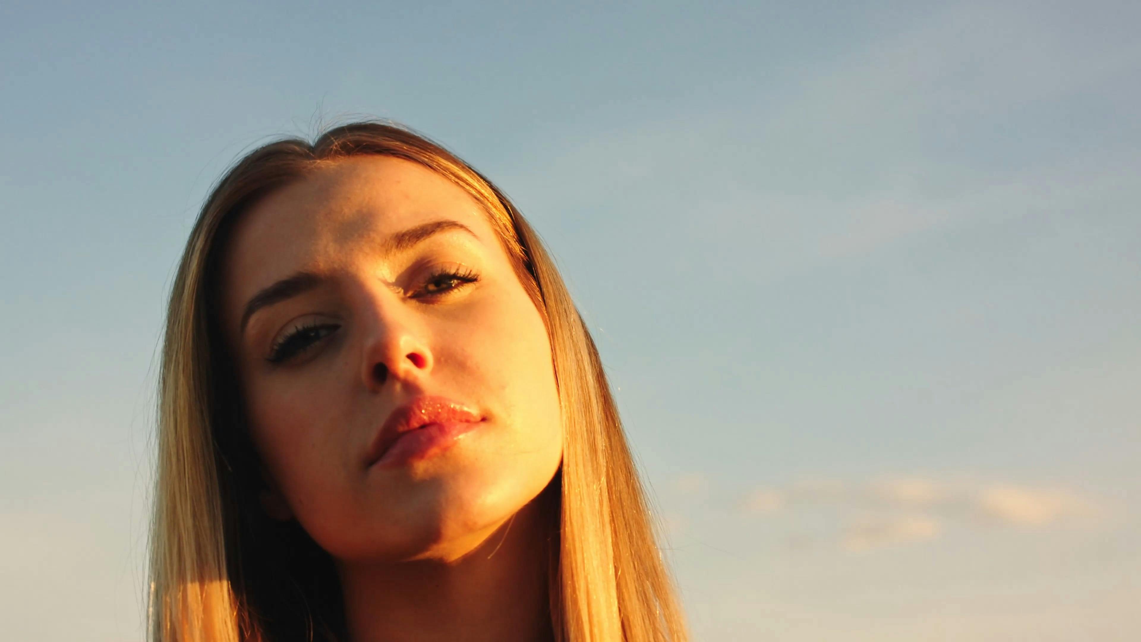 A Woman with A Beautiful Face Free Stock Video Footage, Royalty-Free 4K ...