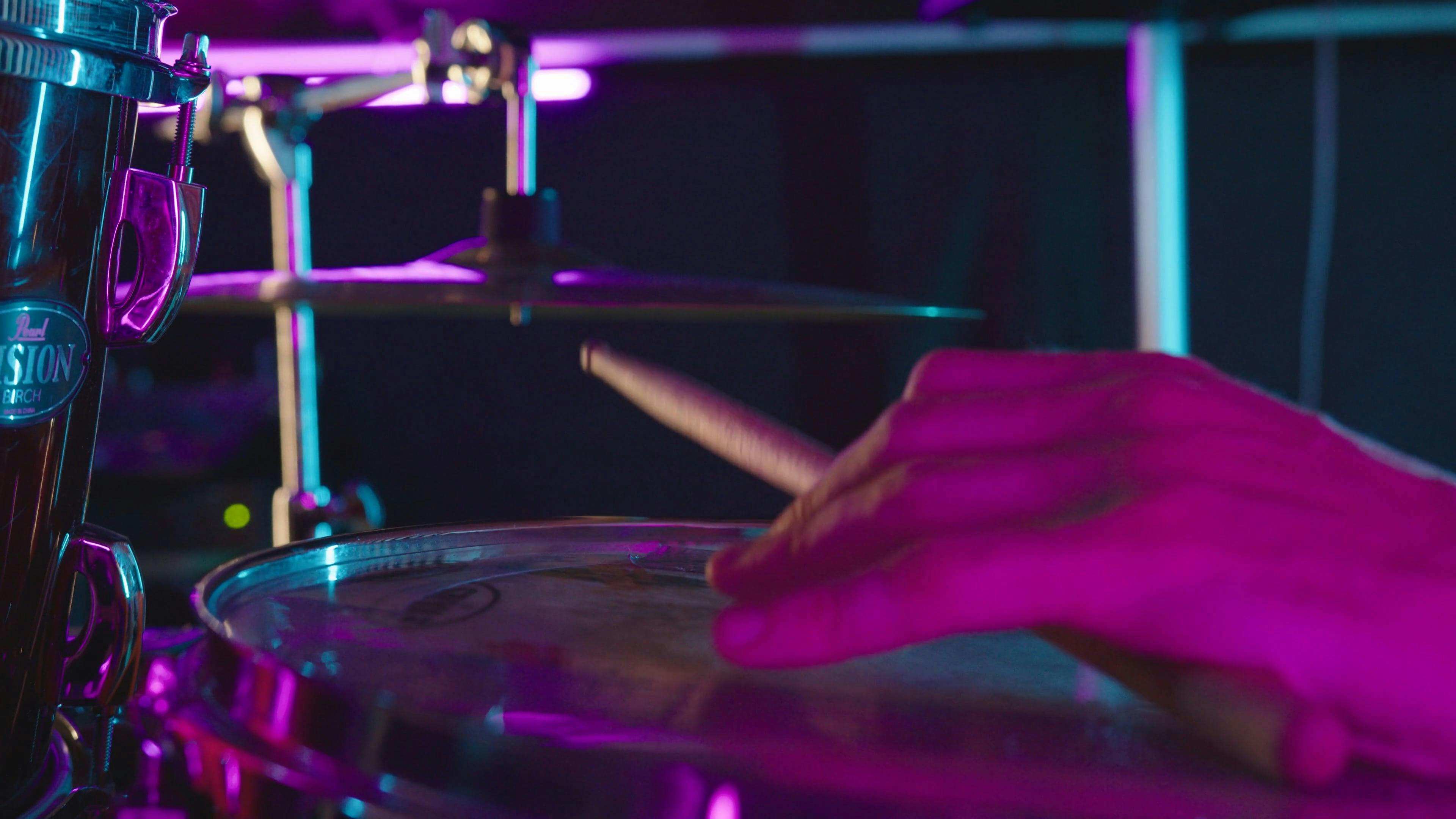 Close-up Video of a Person Drumming · Free Stock Video