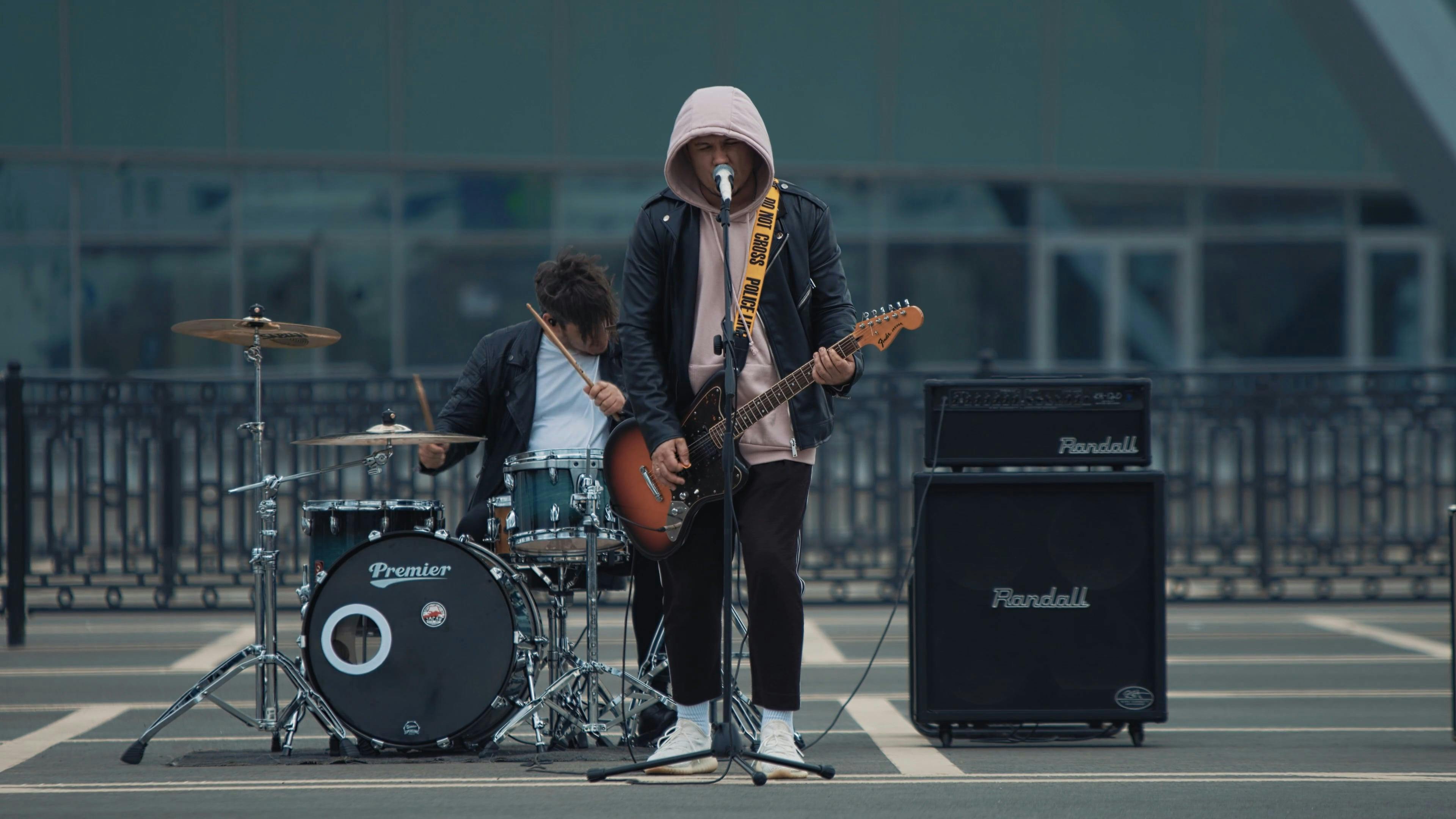A Musical Band Playing Live For A Crowd Free Stock Video Footage ...