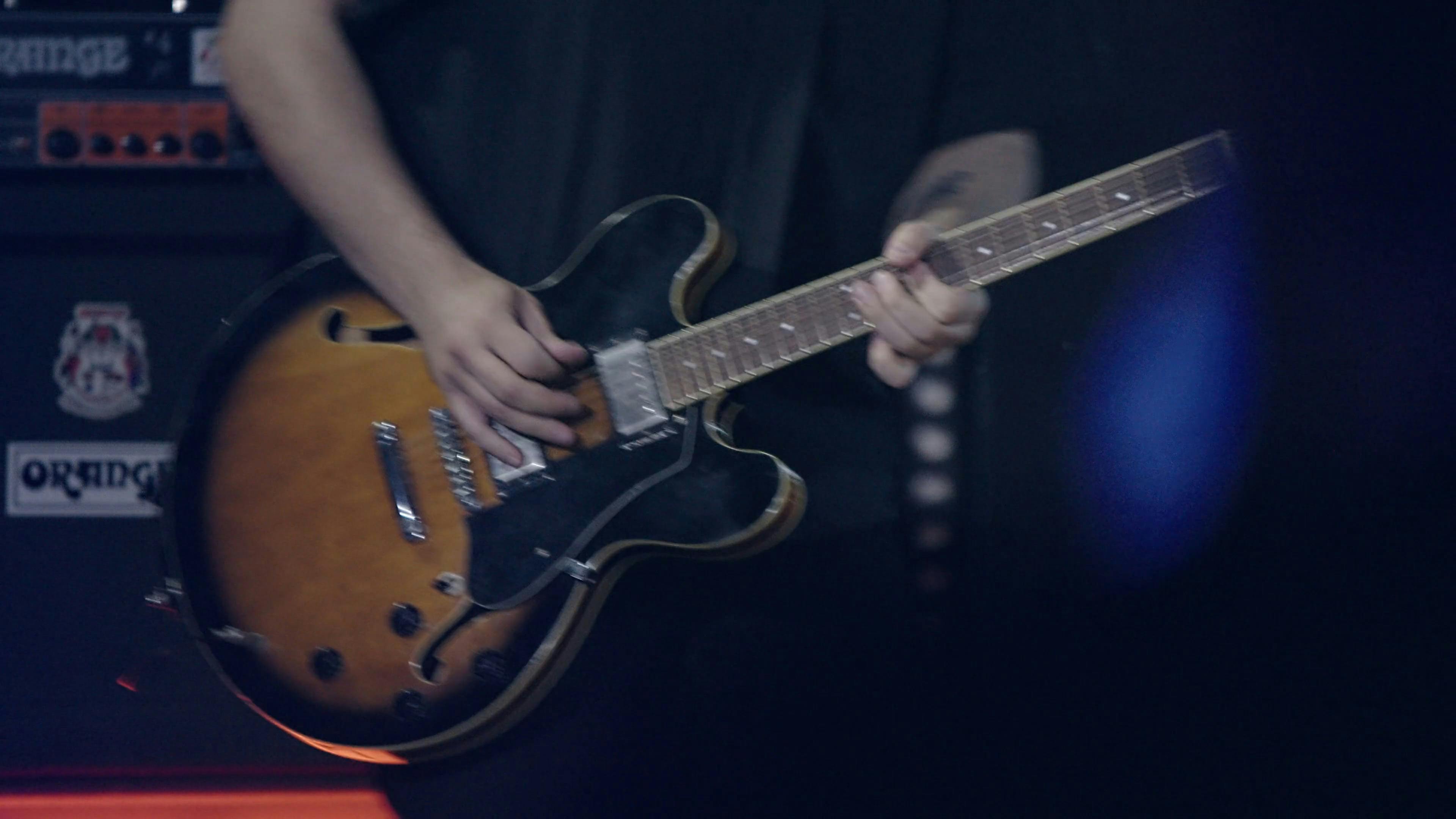 A Person Playing the Electric Guitar · Free Stock Video