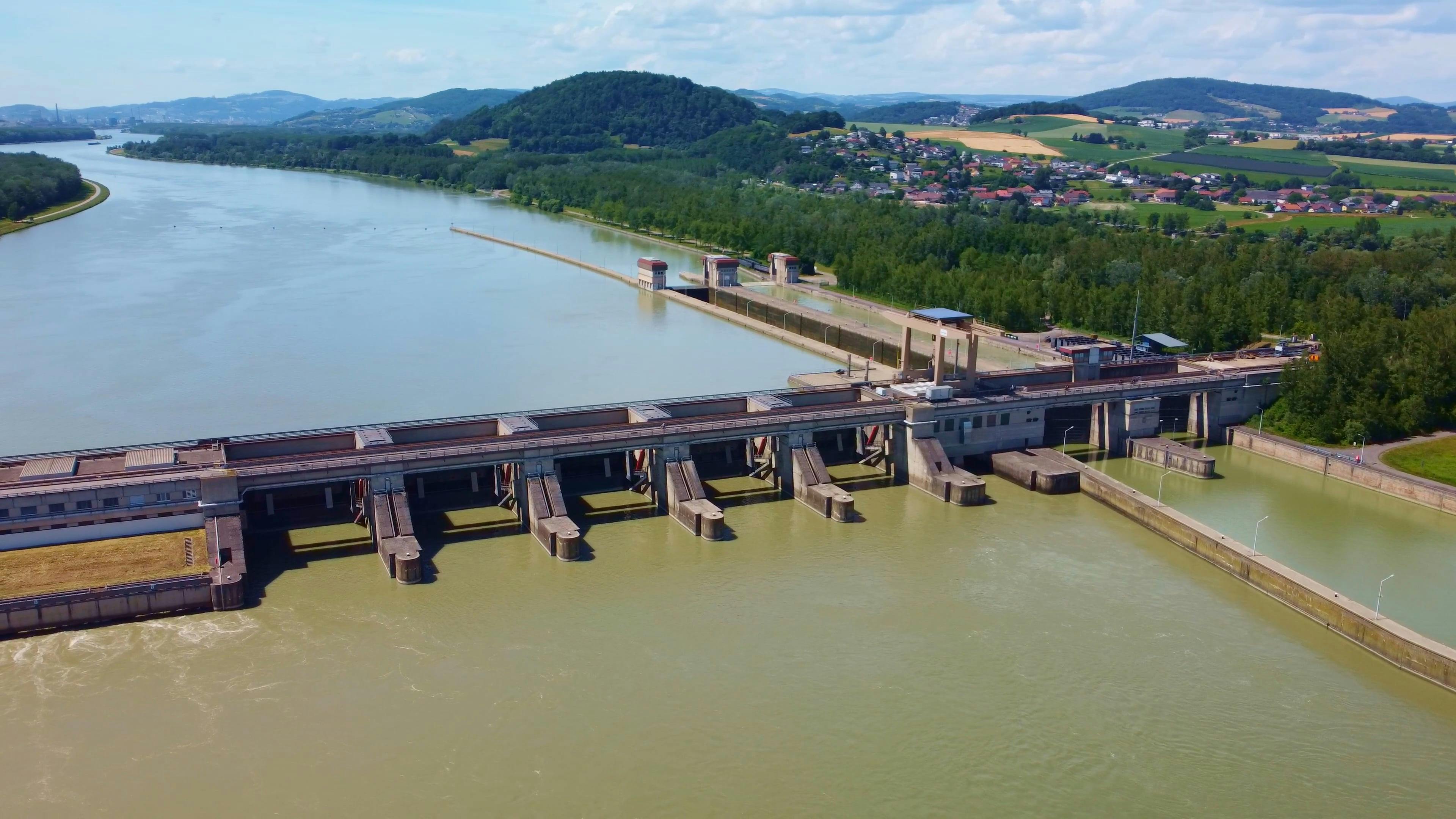 Aerial Shot of a Dam Free Stock Video Footage, Royalty-Free 4K & HD ...