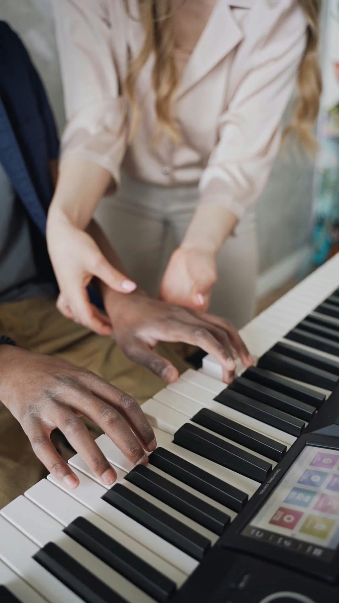 A Boy Tapping the Piano Keys Free Stock Video Footage, Royalty-Free 4K ...