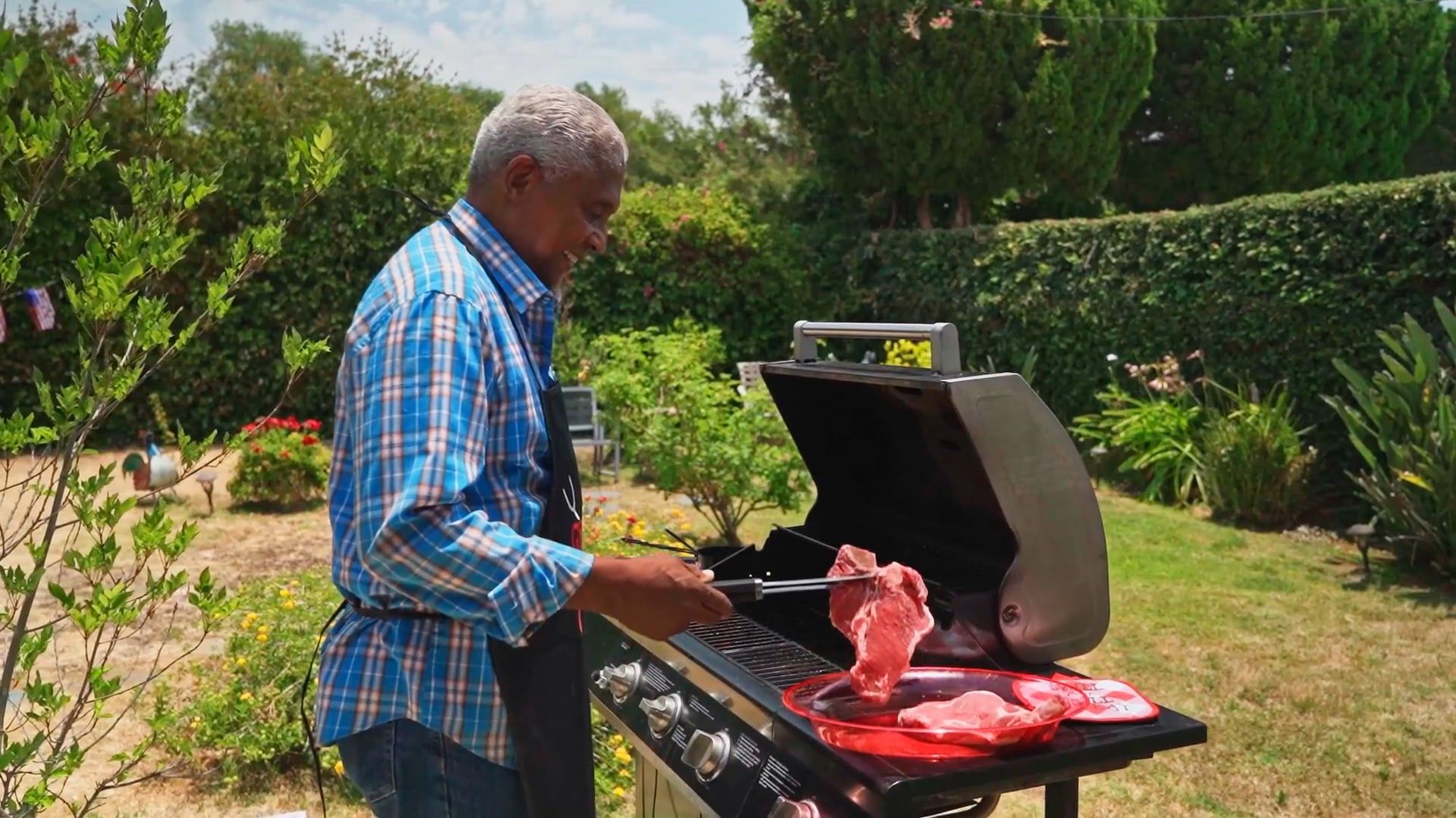 A Man Grilling Steak Free Stock Video Footage, Royalty-Free 4K & HD ...