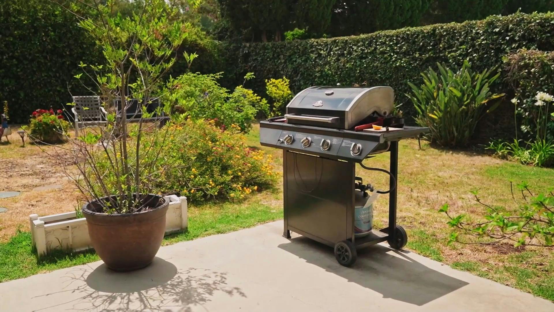 A Barbecue Griller in the Garden · Free Stock Video