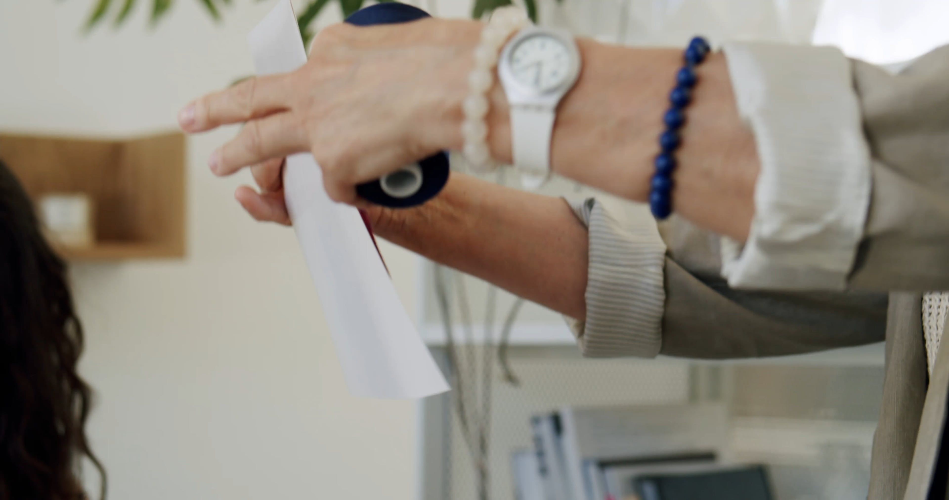 A Person Handing Over a Work to the Woman Free Stock Video Footage ...