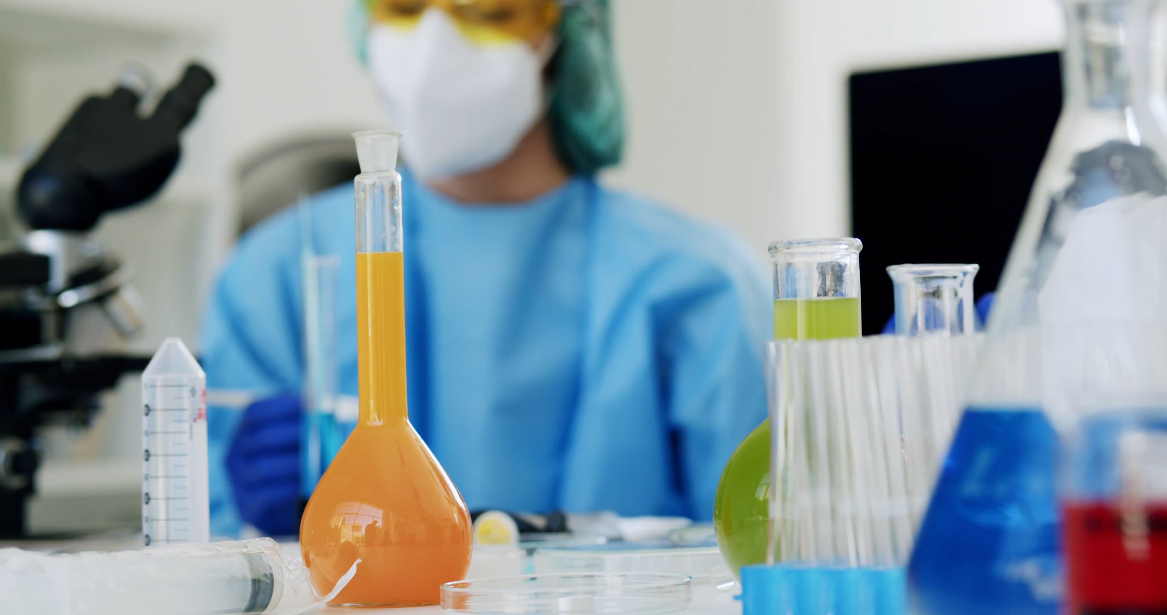 Close Up Shot of Laboratory Glasswares Free Stock Video Footage ...