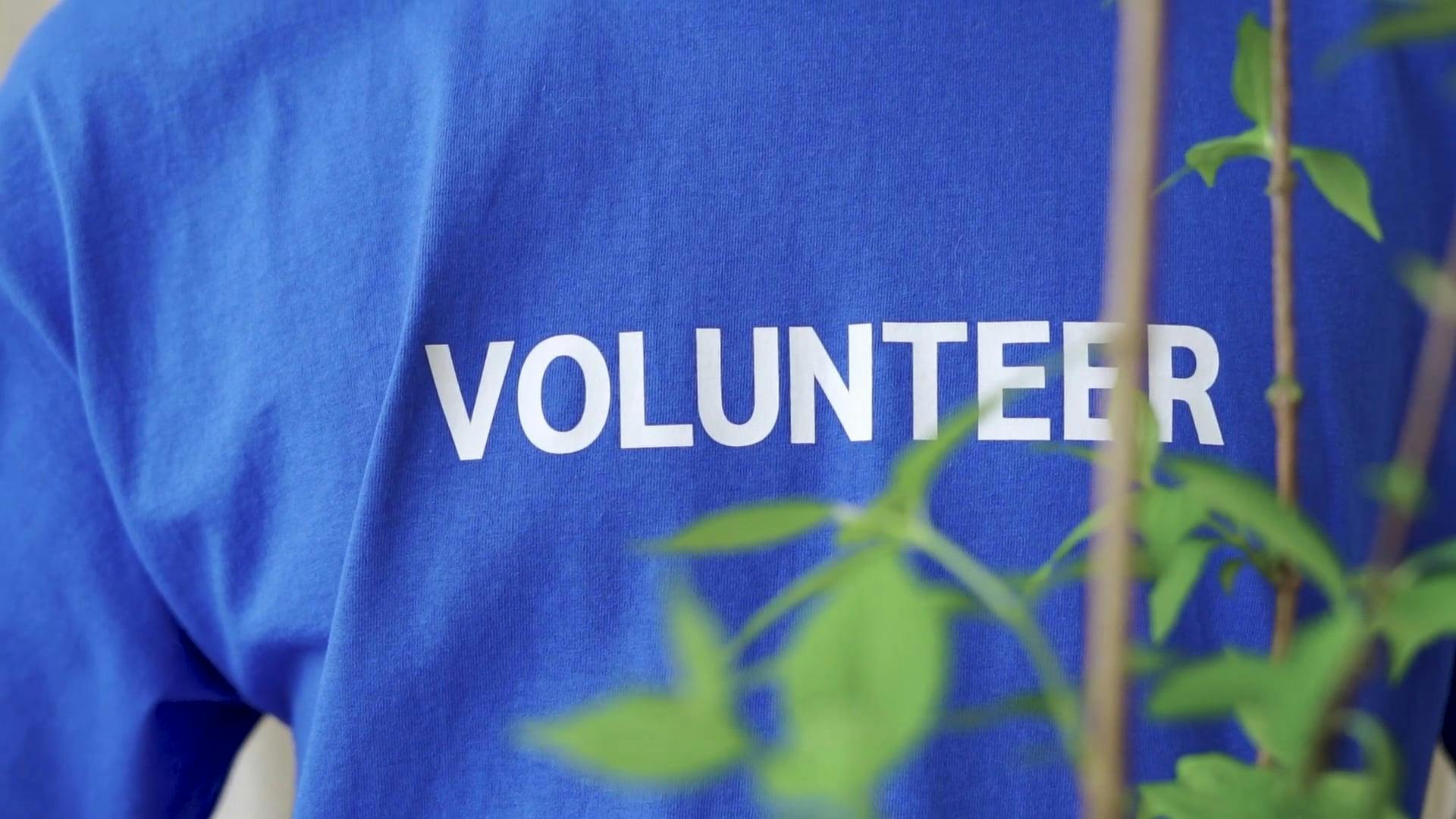 Close Up of a Blue Volunteer T Shirt · Free Stock Video