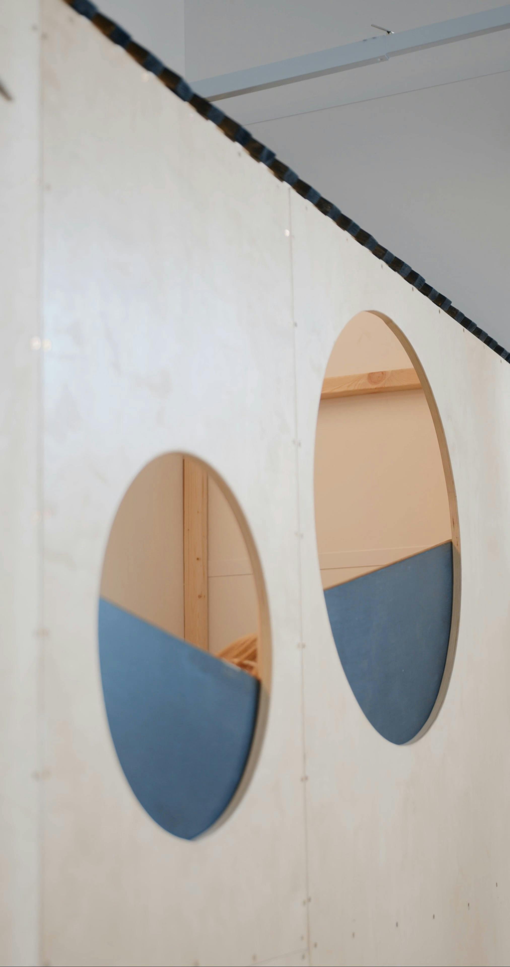 Children Peeking Out the Playground Windows · Free Stock Video