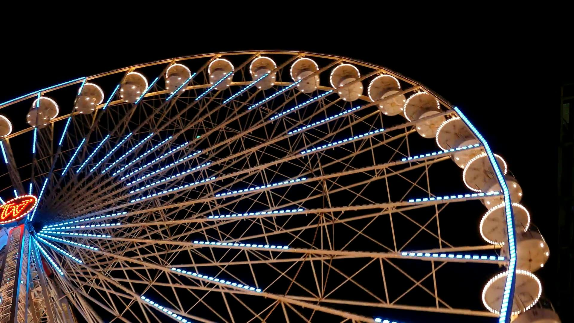 Colorful Ferris Wheel in Motion · Free Stock Video