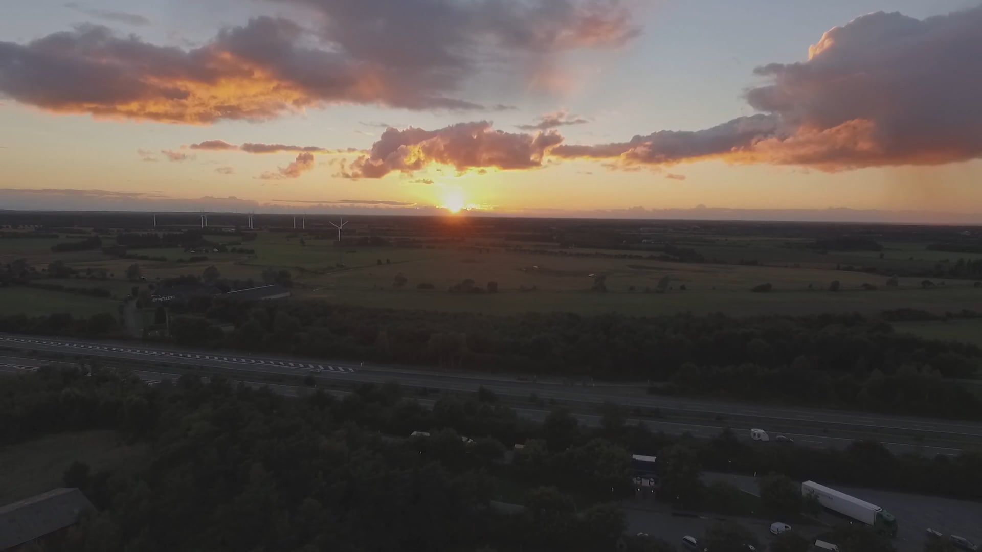 Drone Footage of a Highway at Sunset Free Stock Video Footage, Royalty ...