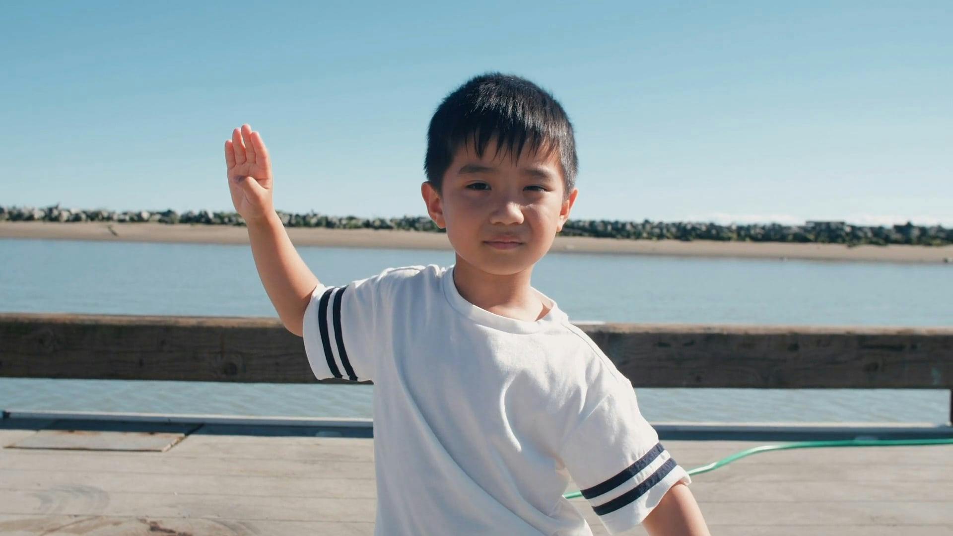 Cute Boy in White Shirt Doing Different Fighting Poses Free Stock Video ...