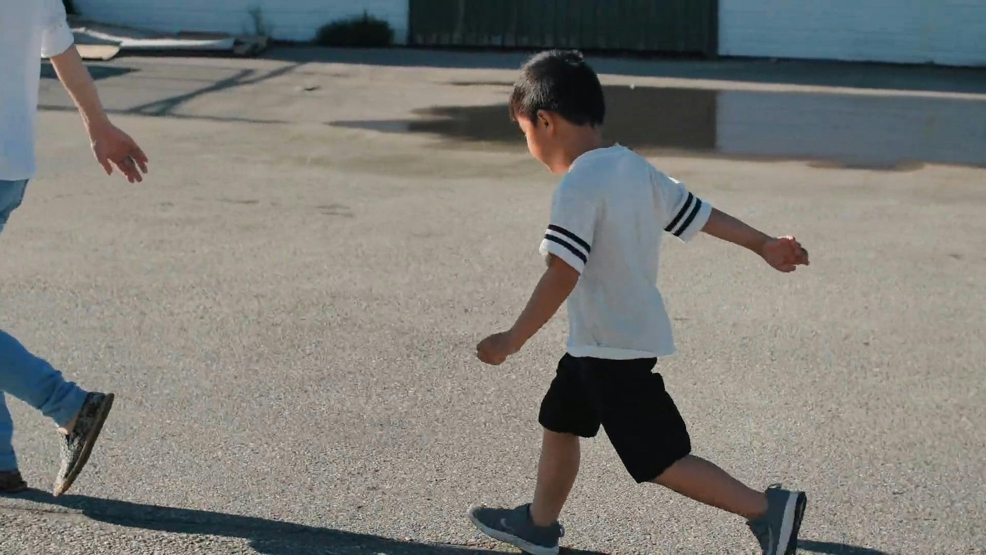 Cute Boy Chasing His Dad · Free Stock Video