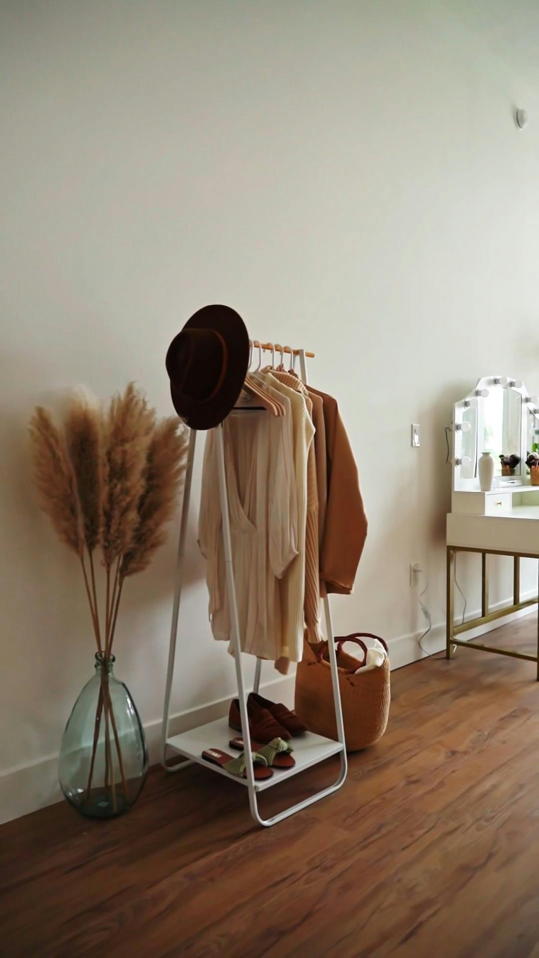 Clothes in a Rack and a Vanity Mirror Free Stock Video Footage, Royalty ...