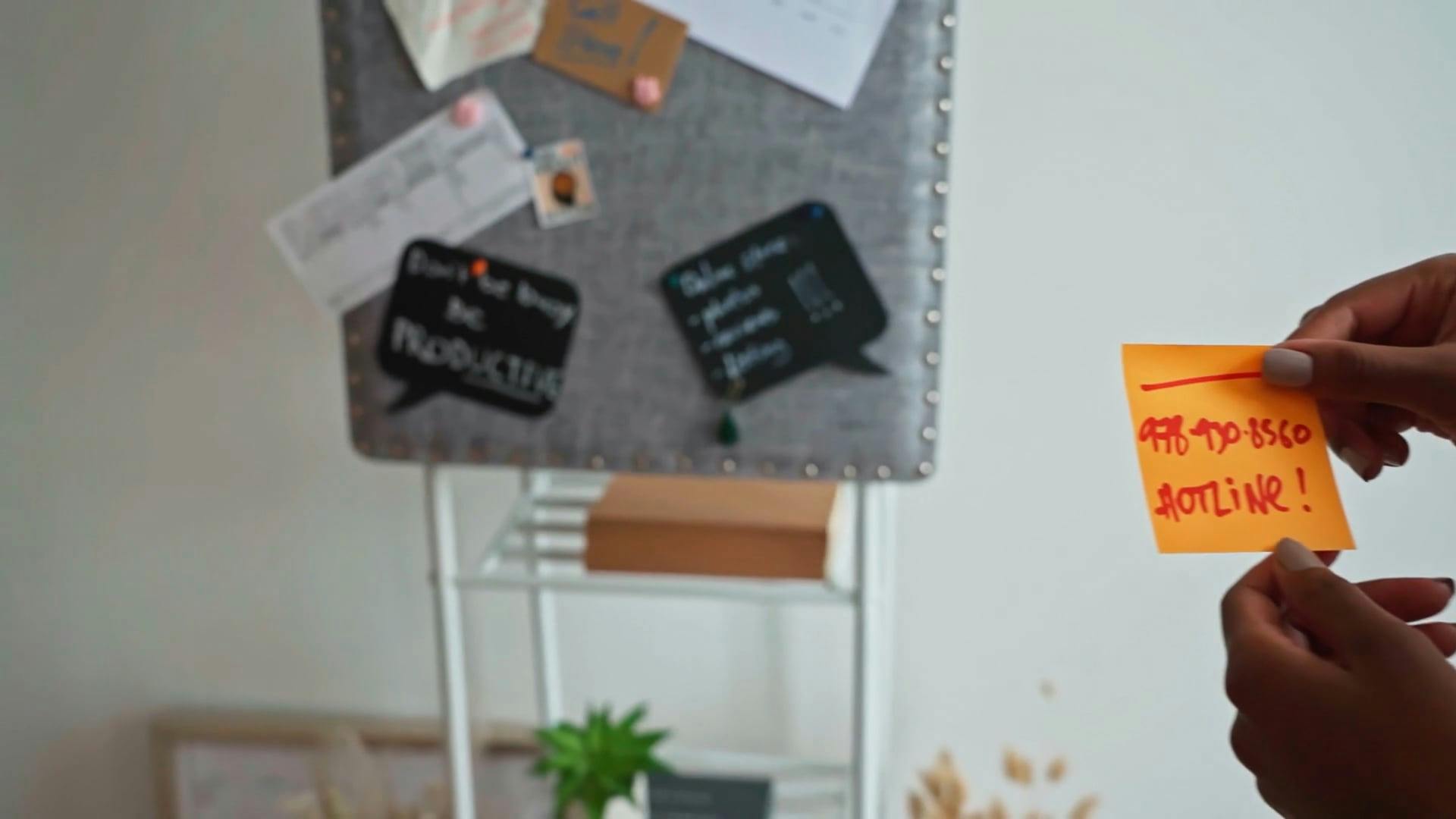 Person Sticking a Paper in a Tack Board Free Stock Video Footage ...
