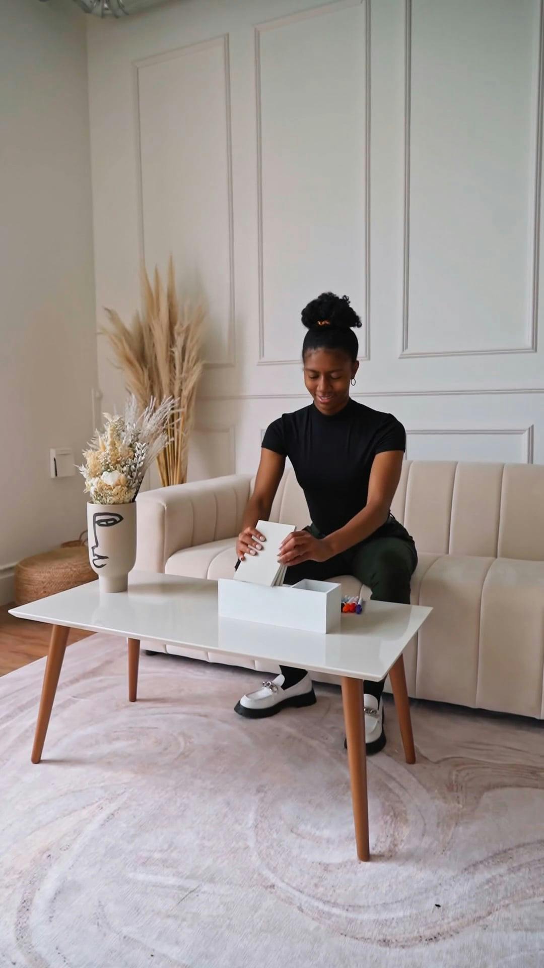 A Woman Organizing Her Things on the Table Free Stock Video Footage ...