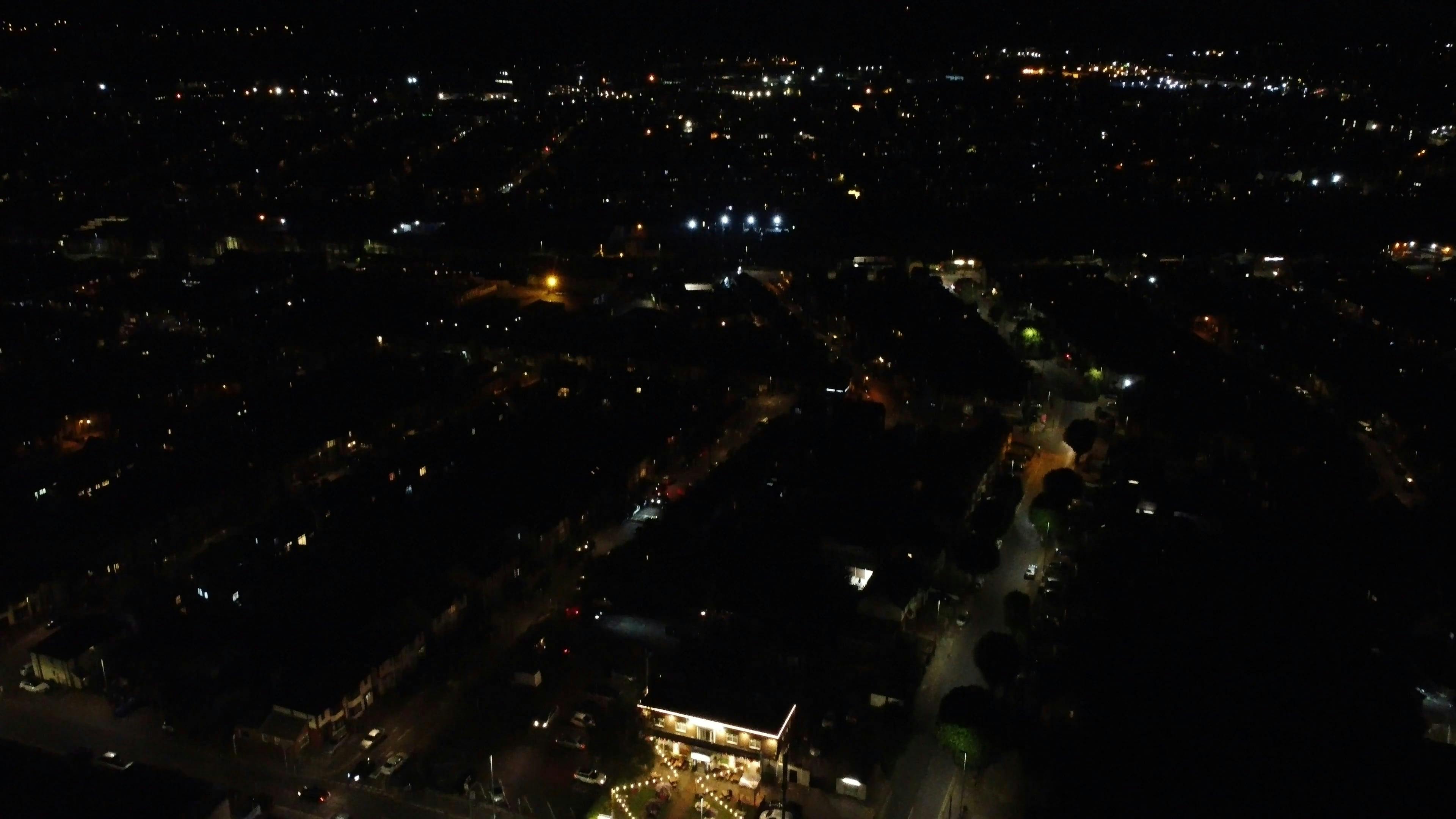 Aerial View of the City at Night Free Stock Video Footage, Royalty-Free ...