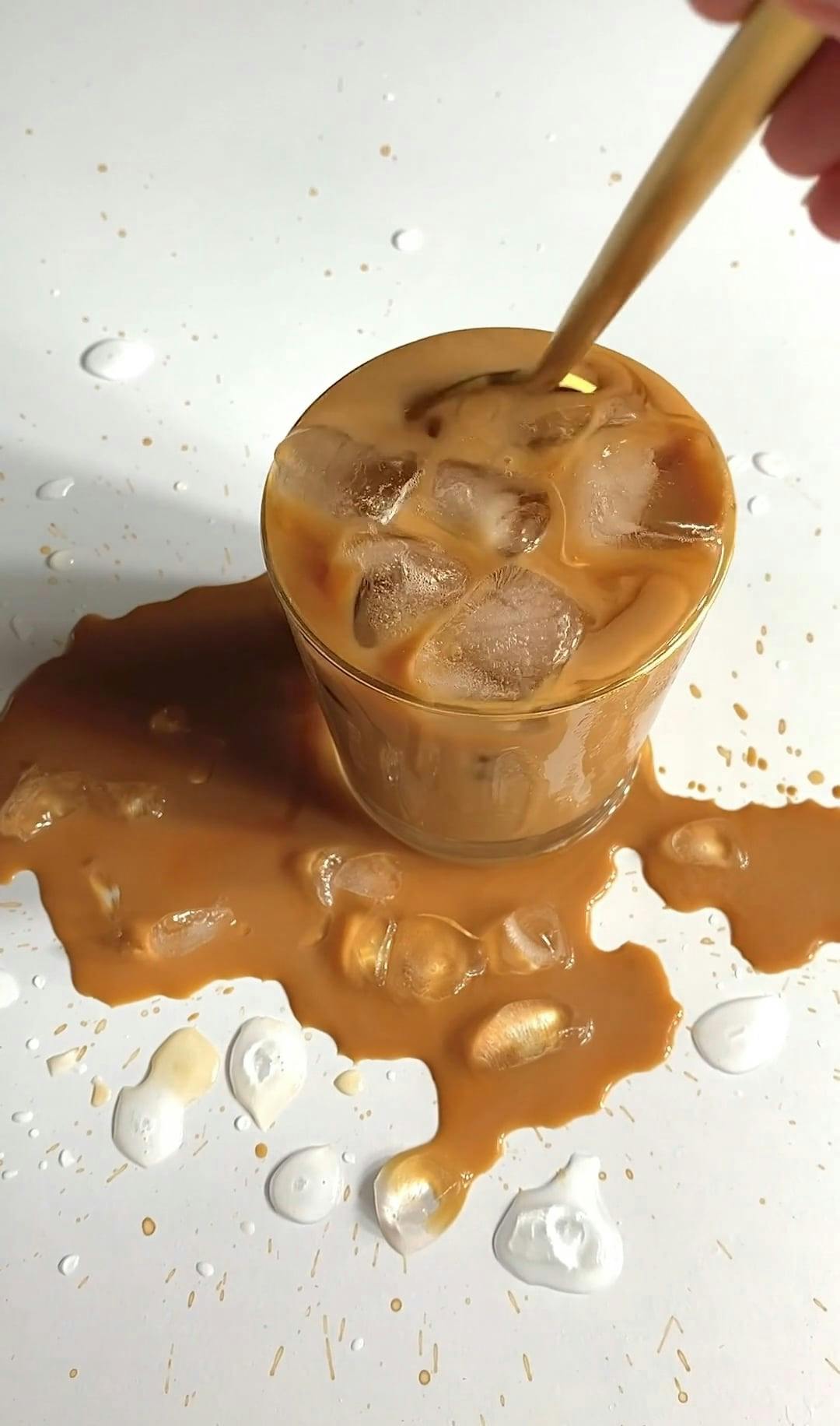 Person Mixing the Coffee · Free Stock Video