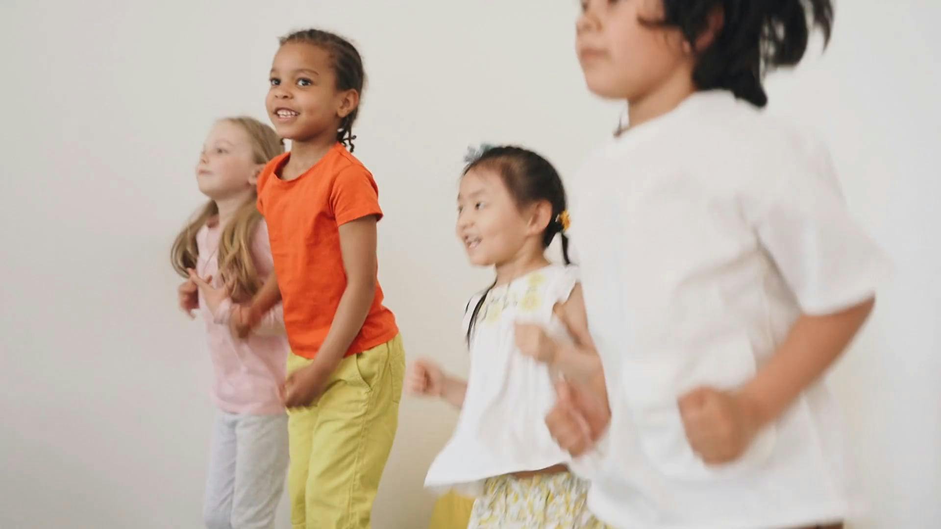 Children Doing Jumping Exercise Together · Free Stock Video