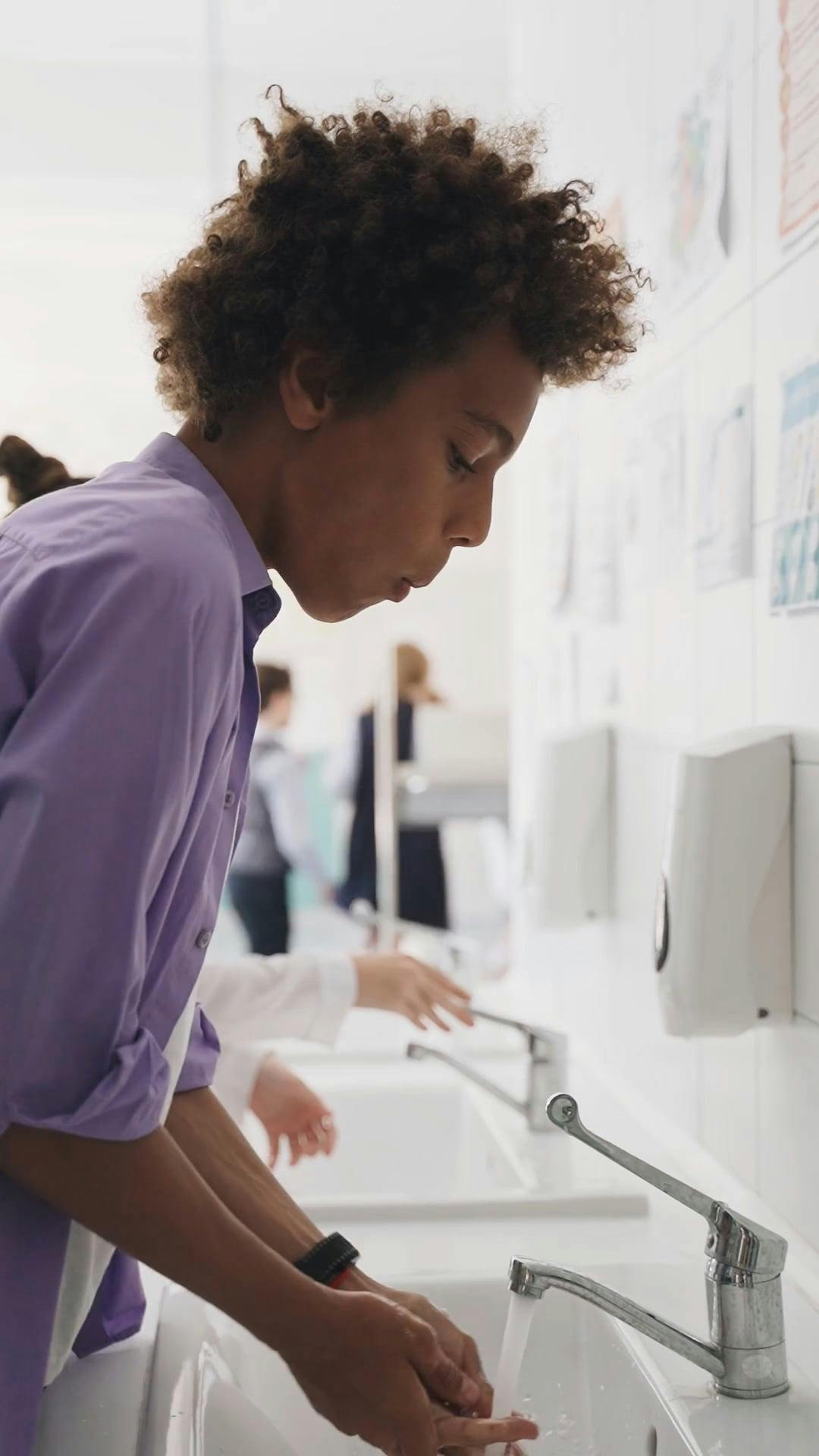 Students Washing Hands · Free Stock Video