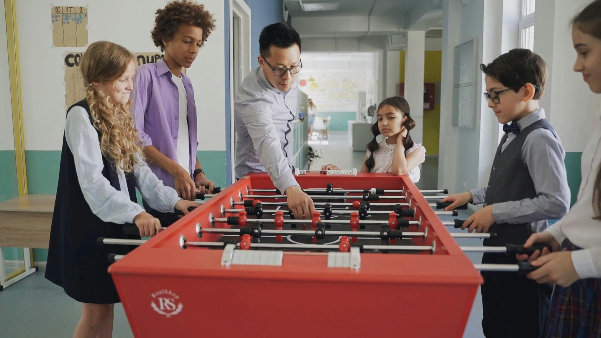 Children Playing Foosball · Free Stock Video