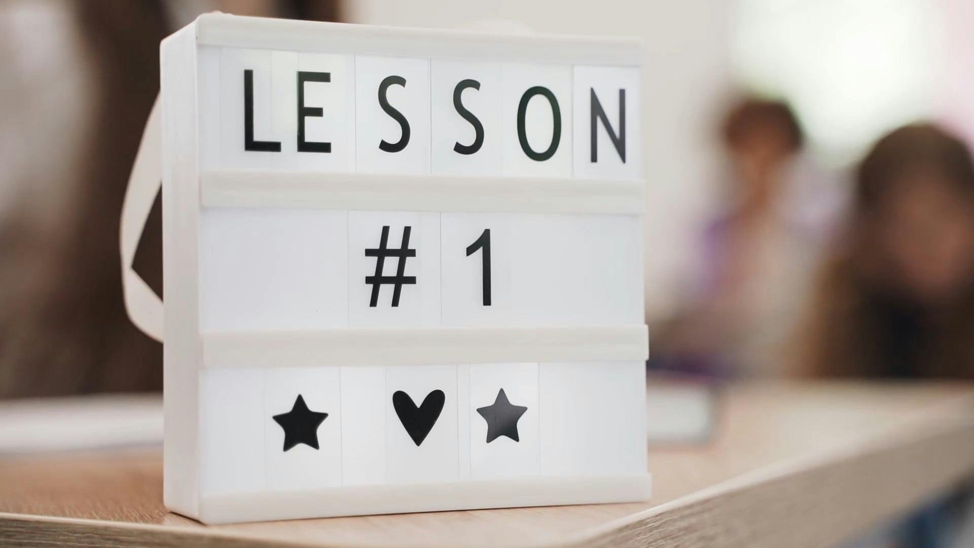 Close up of a Small Marquee Sign on a Table Free Stock Video Footage ...