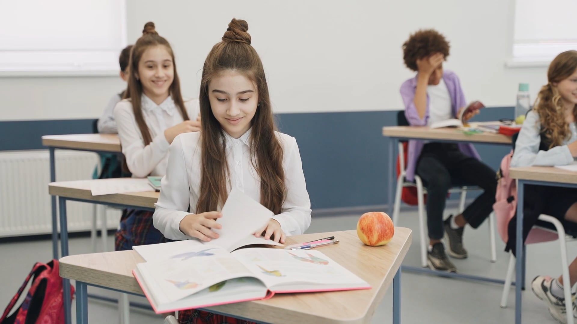 Student Studying in Classroom Free Stock Video Footage, Royalty-Free 4K ...