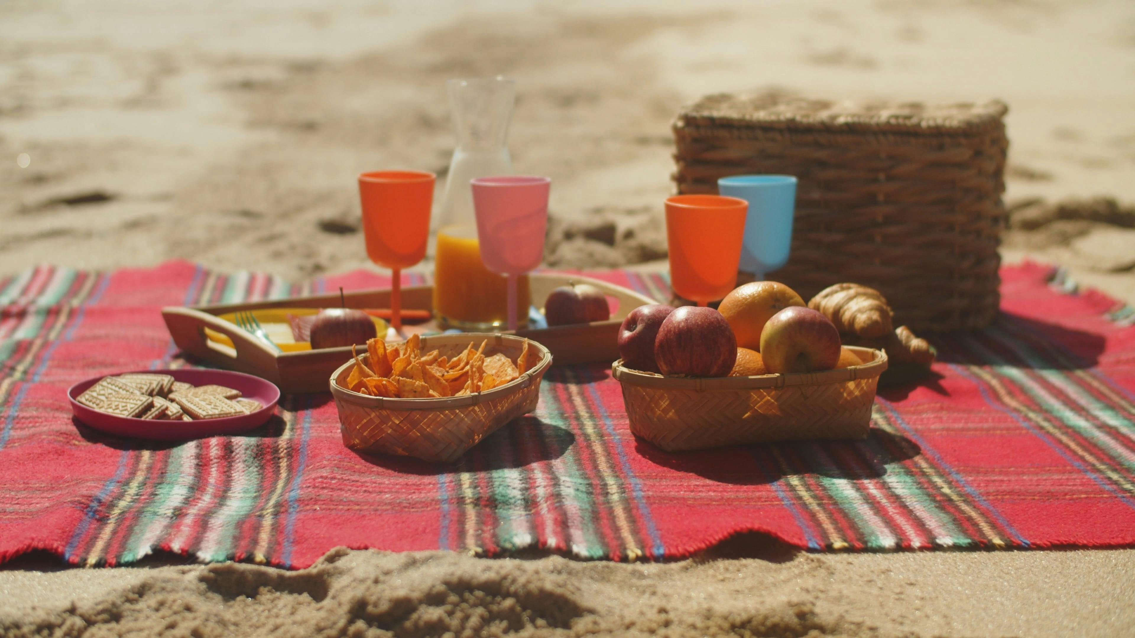 Picnic In a Beach · Free Stock Video