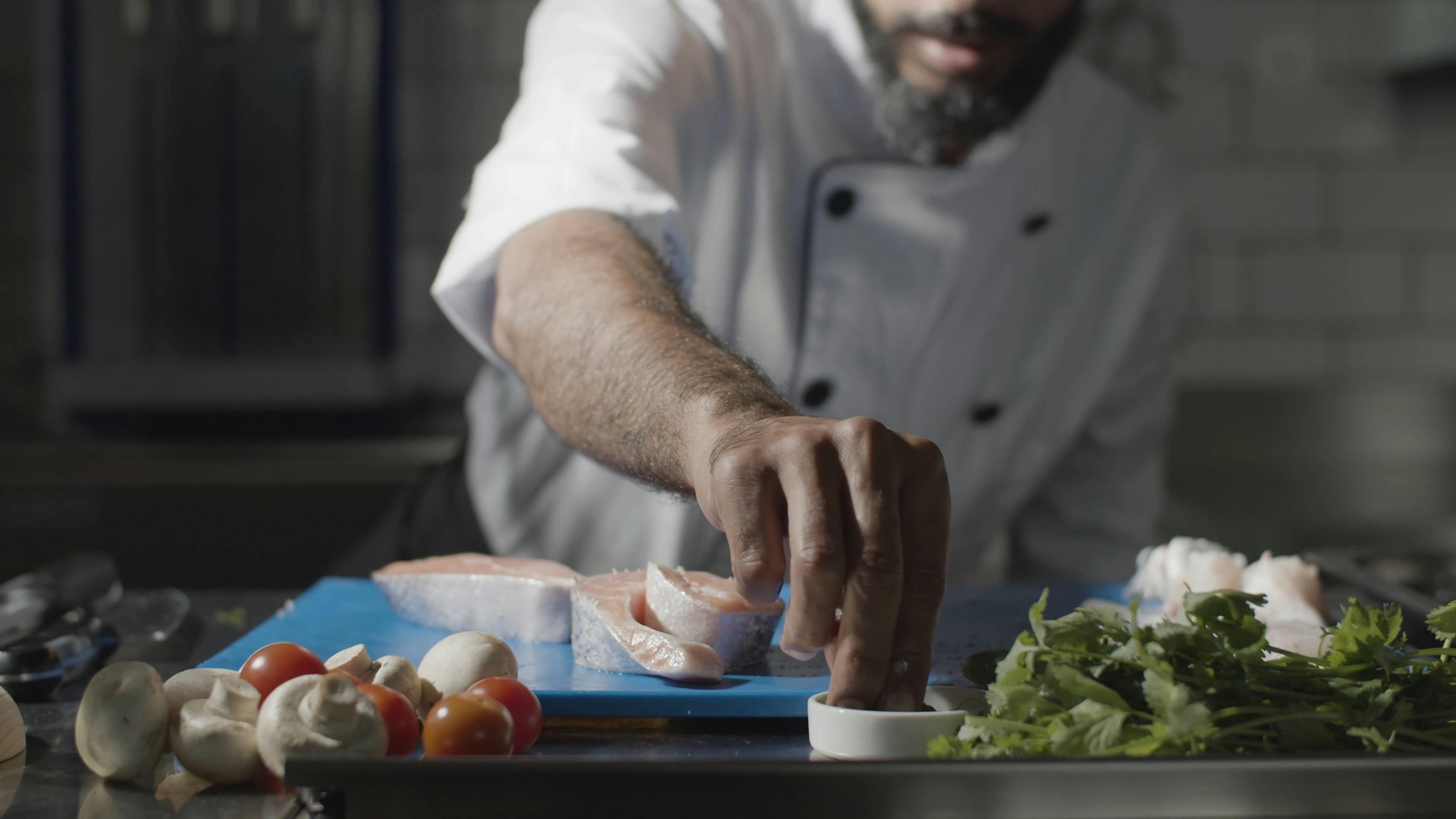 Close Up Video of a Person Seasoning Meat Free Stock Video Footage ...