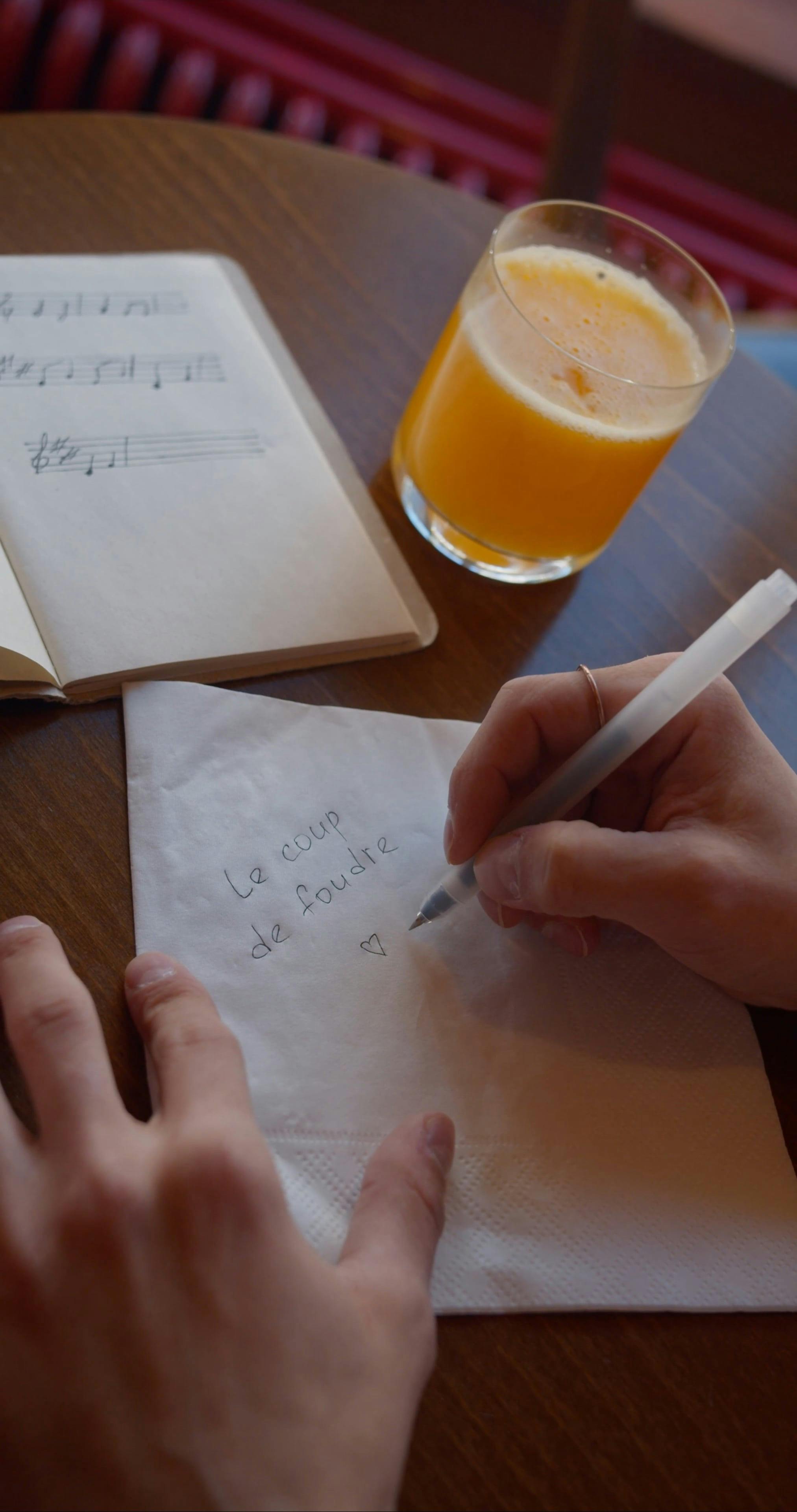 A Person Writing a Letter on a Tissue Paper Free Stock Video Footage ...