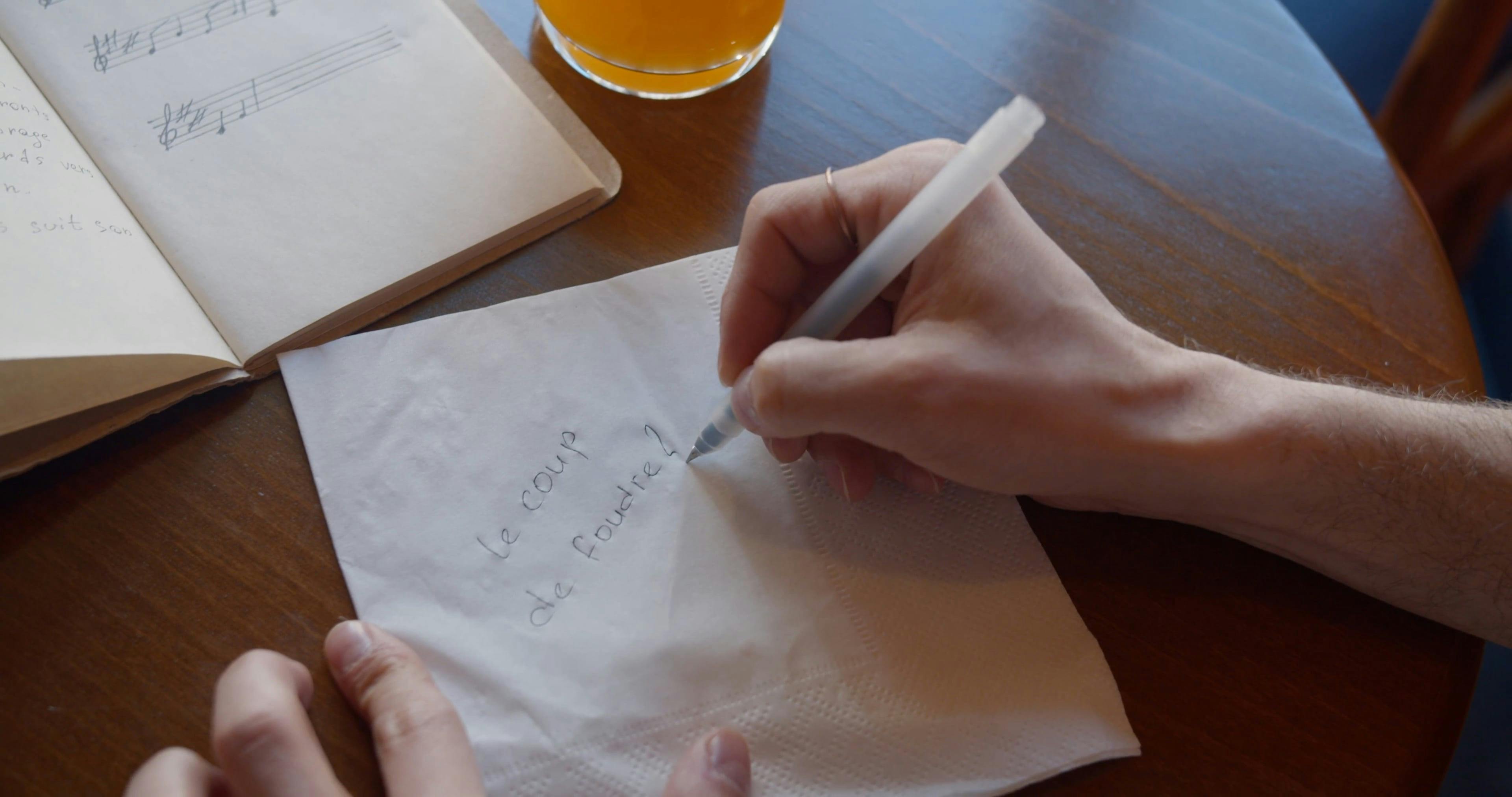 A Person Writing on a Tissue Paper Free Stock Video Footage, Royalty ...