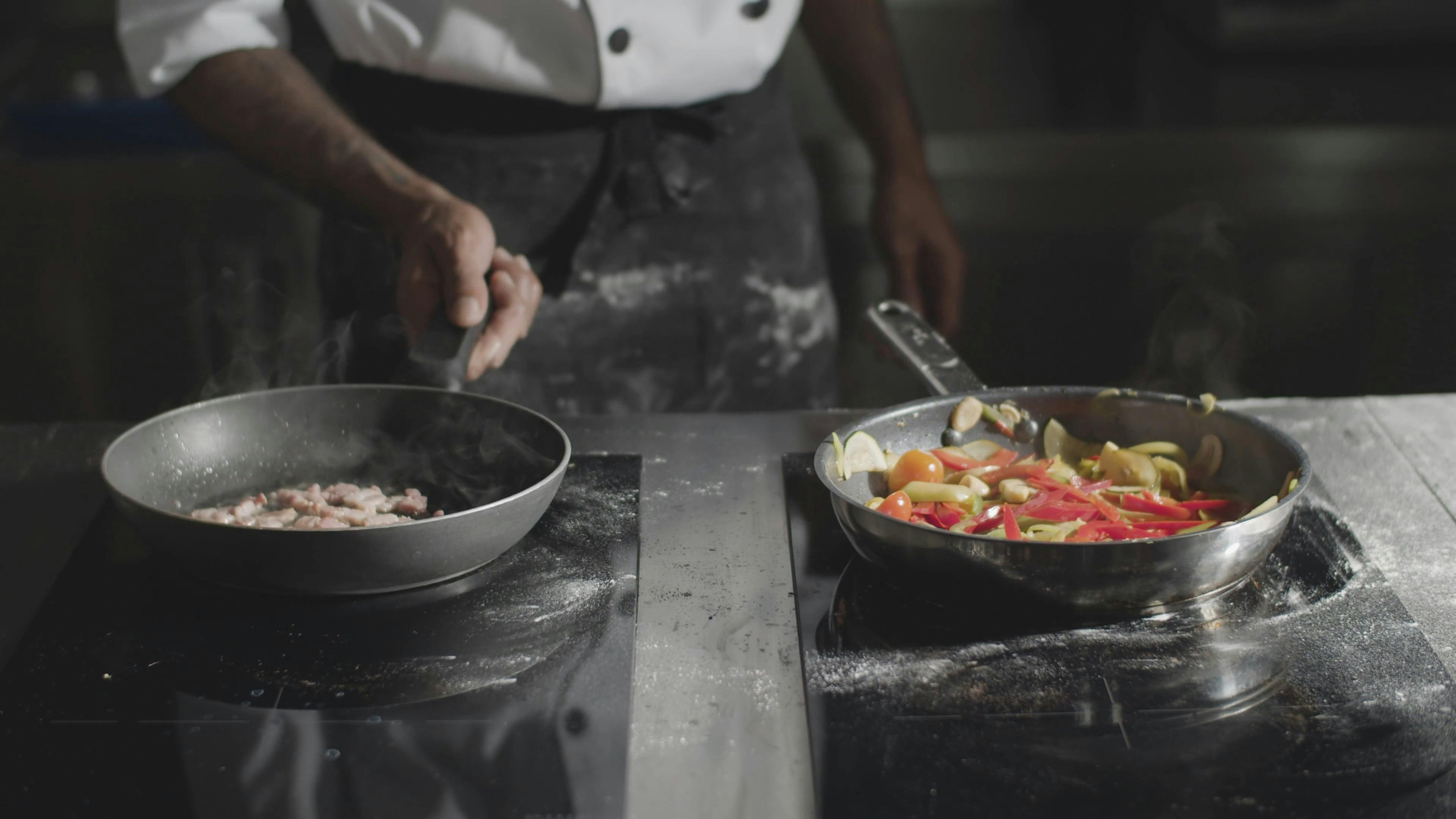 Chef Cooking in the Kitchen Free Stock Video Footage, Royalty-Free 4K ...