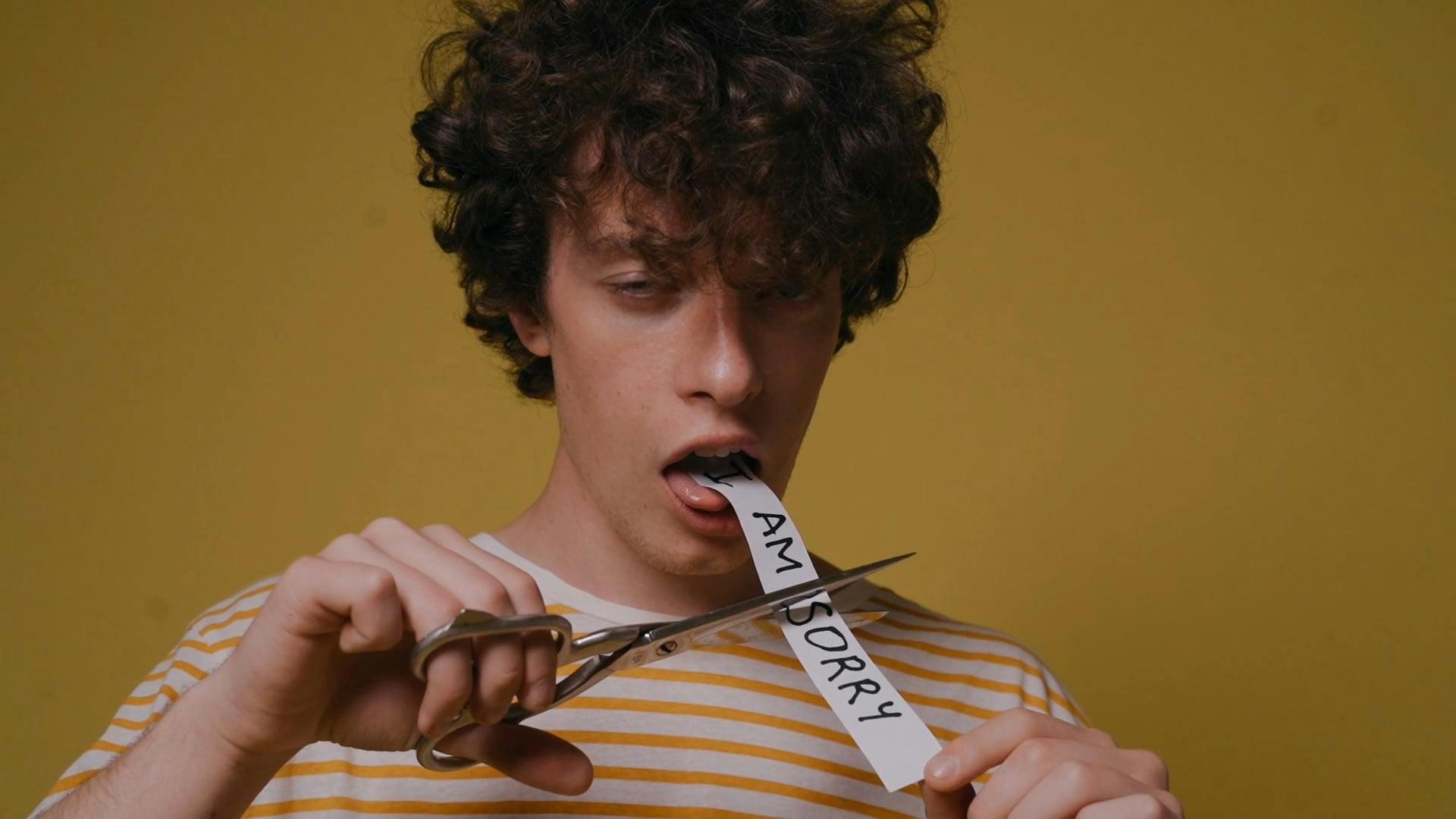 A Man Cutting a Paper on His Tongue Free Stock Video Footage, Royalty ...
